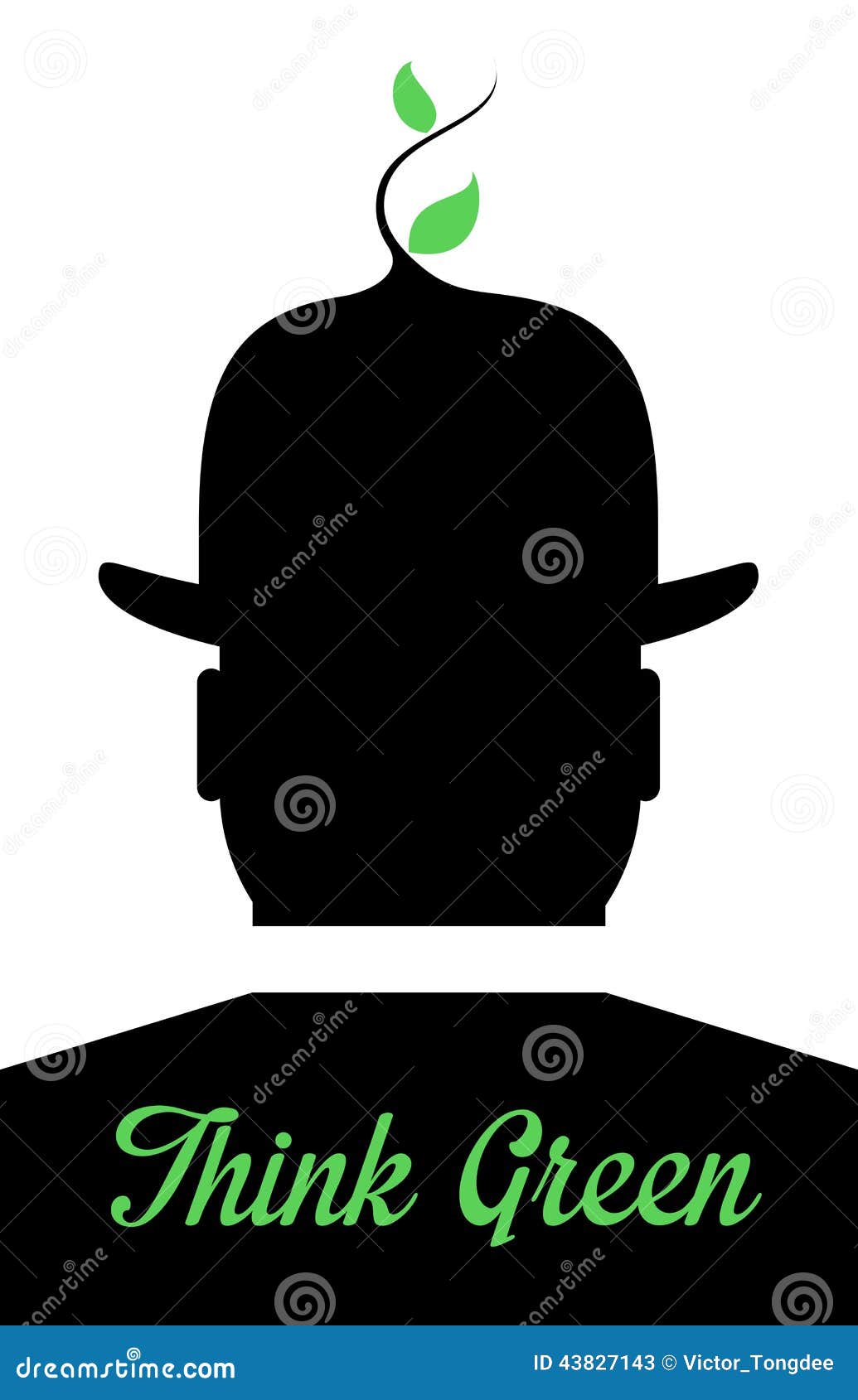 Think green stock illustration. Illustration of natural - 43827143