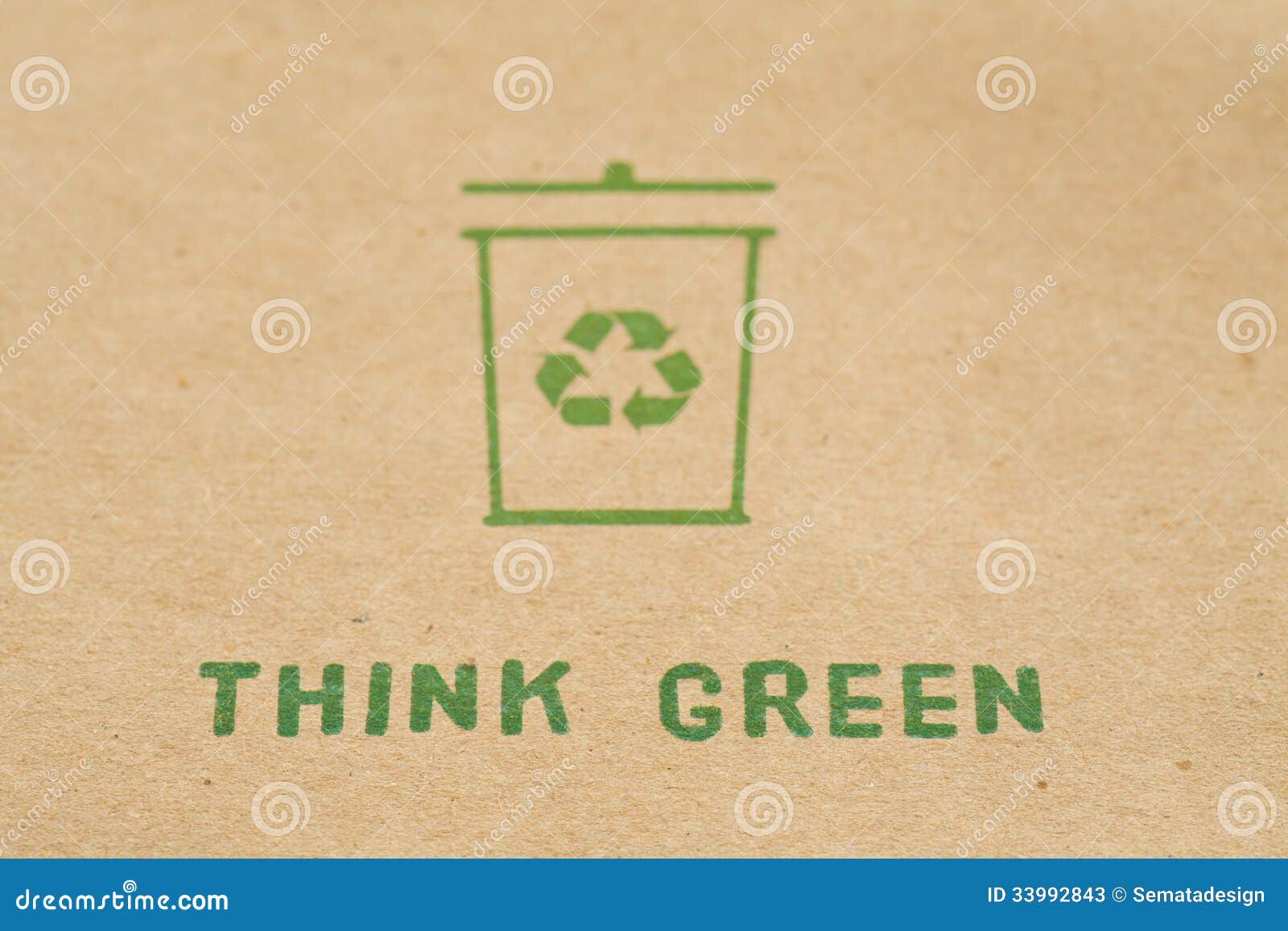Think green stock image. Image of garbage, environment - 33992843
