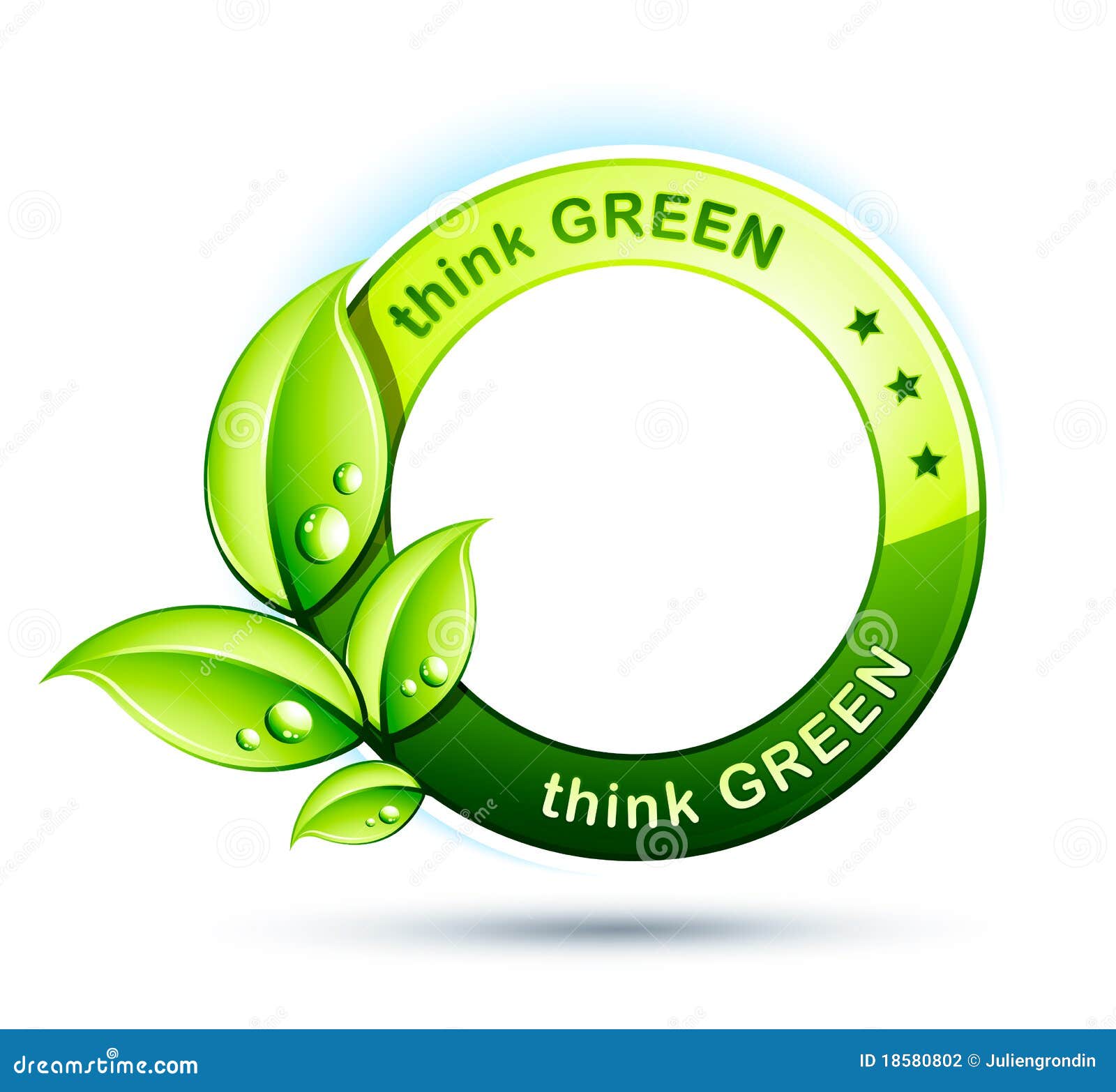Think green icon stock vector. Illustration of global - 18580802