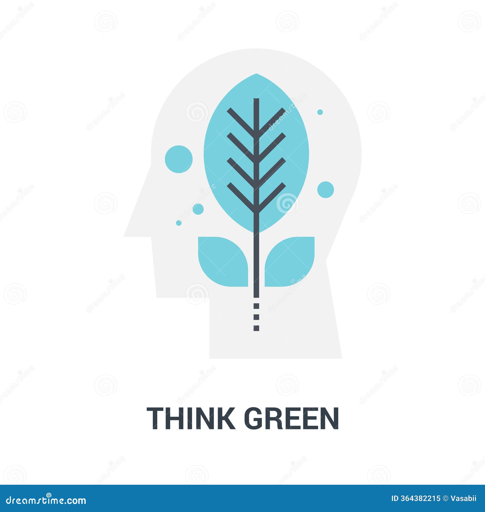 Think Green Smiley Face Cartoon Characters Royalty-Free Stock ...