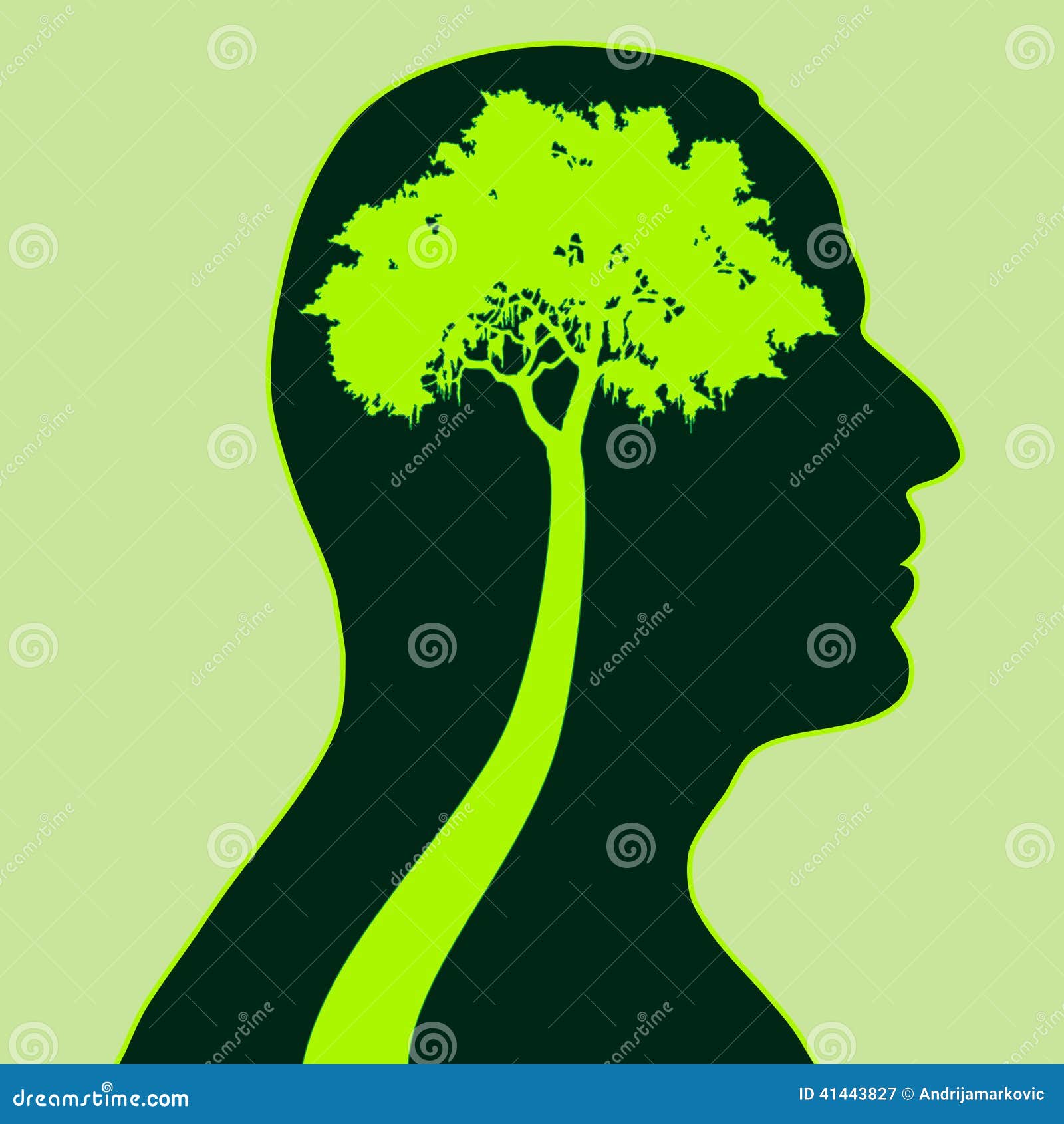 Think Green stock vector. Illustration of tree, design - 41443827