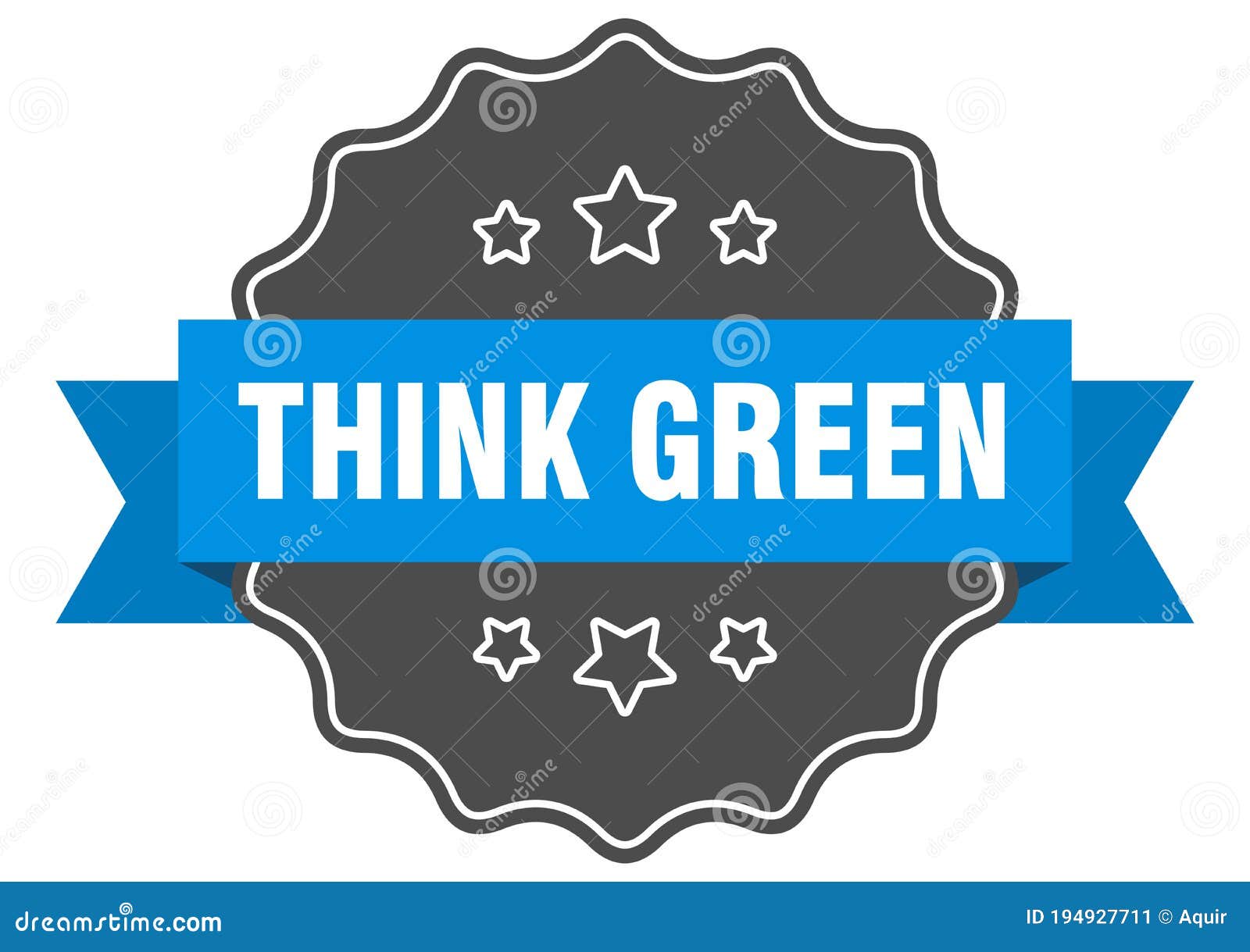 Think green label stock vector. Illustration of label - 194927711
