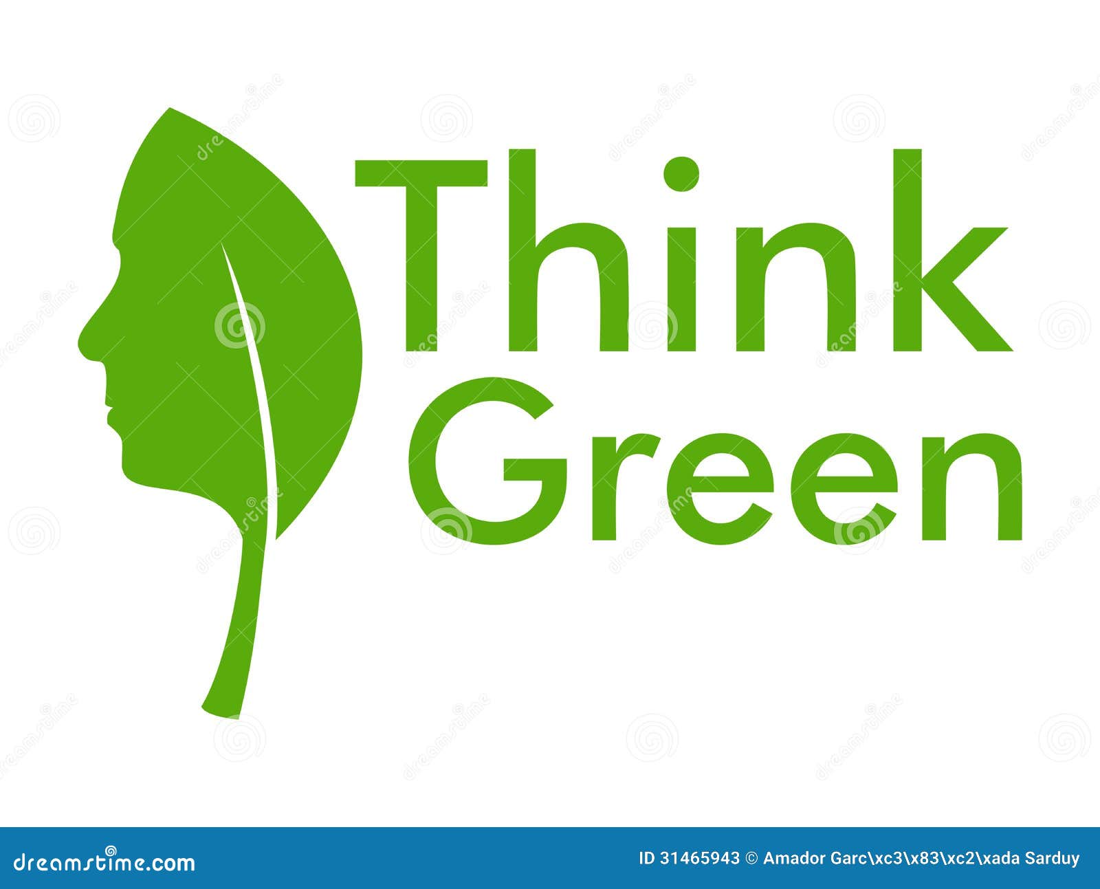 Think green stock vector. Illustration of human, brain - 31465943