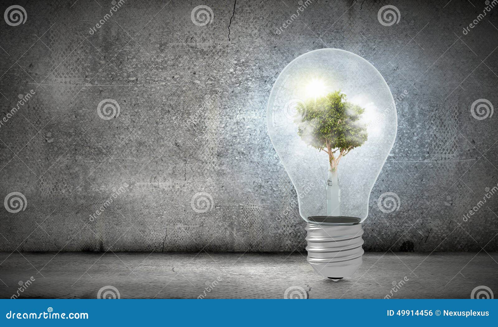 Think green stock photo. Image of energy, creative, lamp - 49914456
