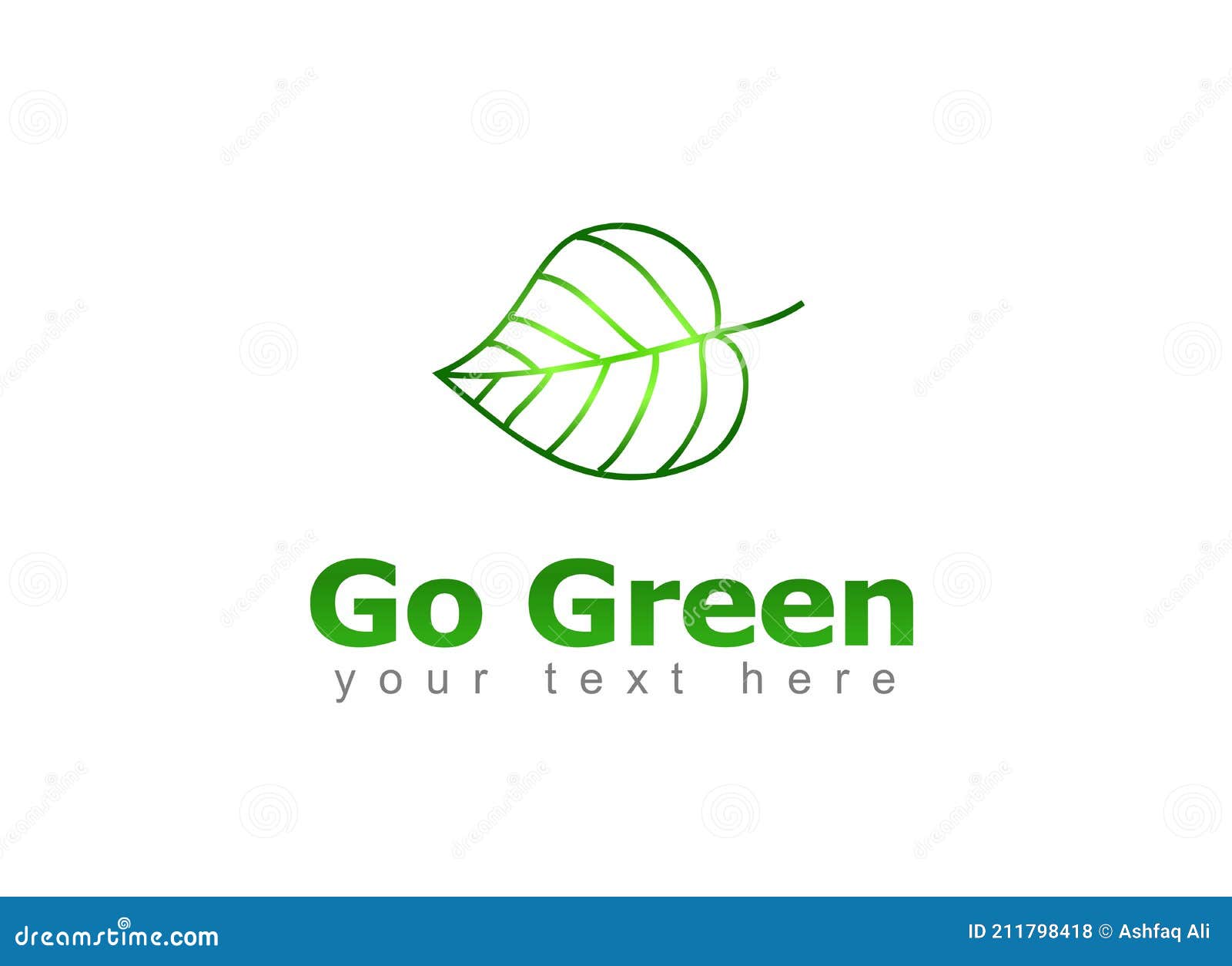 Think Green Logo Design Illustration, Save Nature, Ecology Concept ...