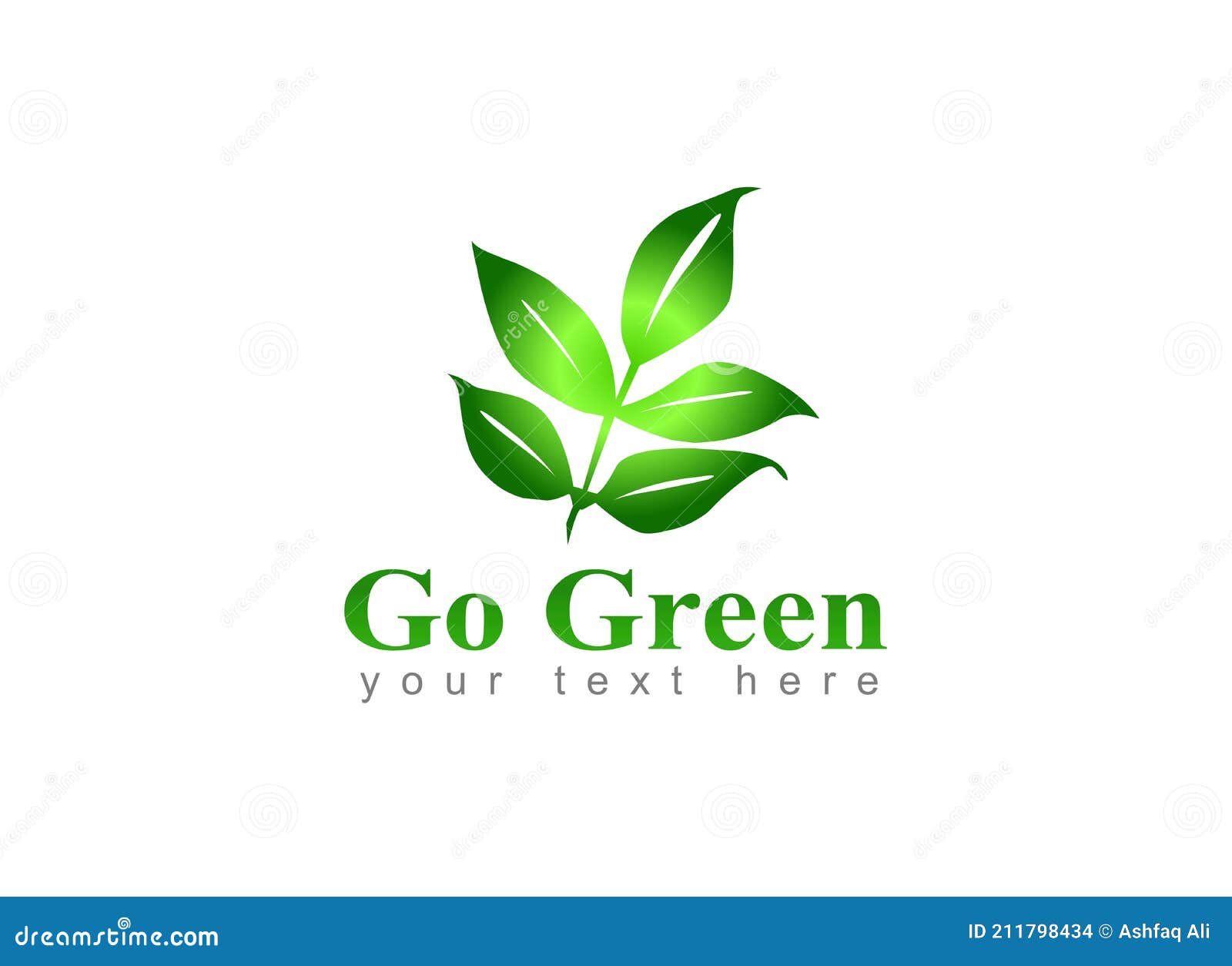 Think Green Logo Design Illustration, Save Nature, Ecology Concept ...