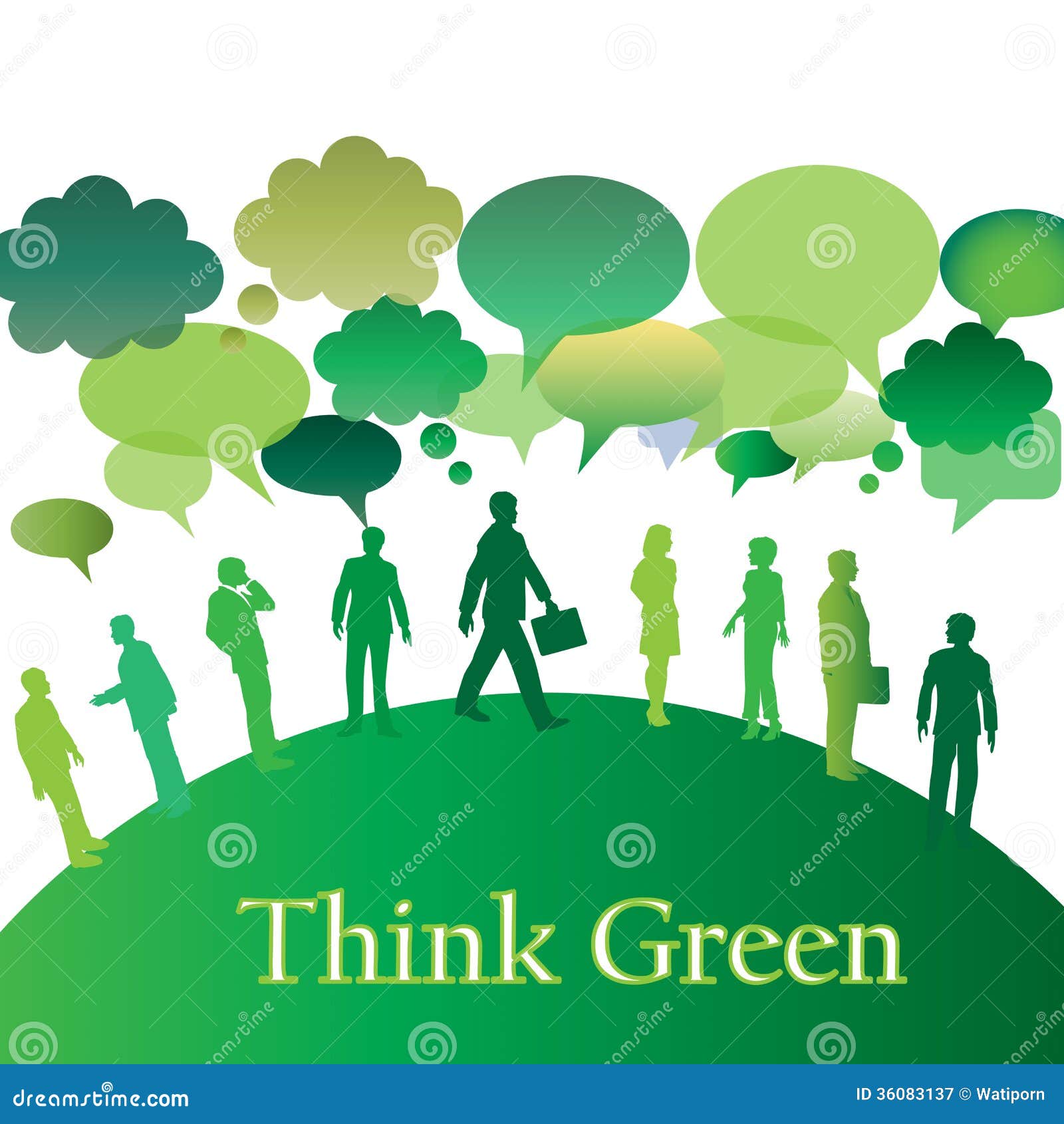 Think green stock illustration. Illustration of show - 36083137