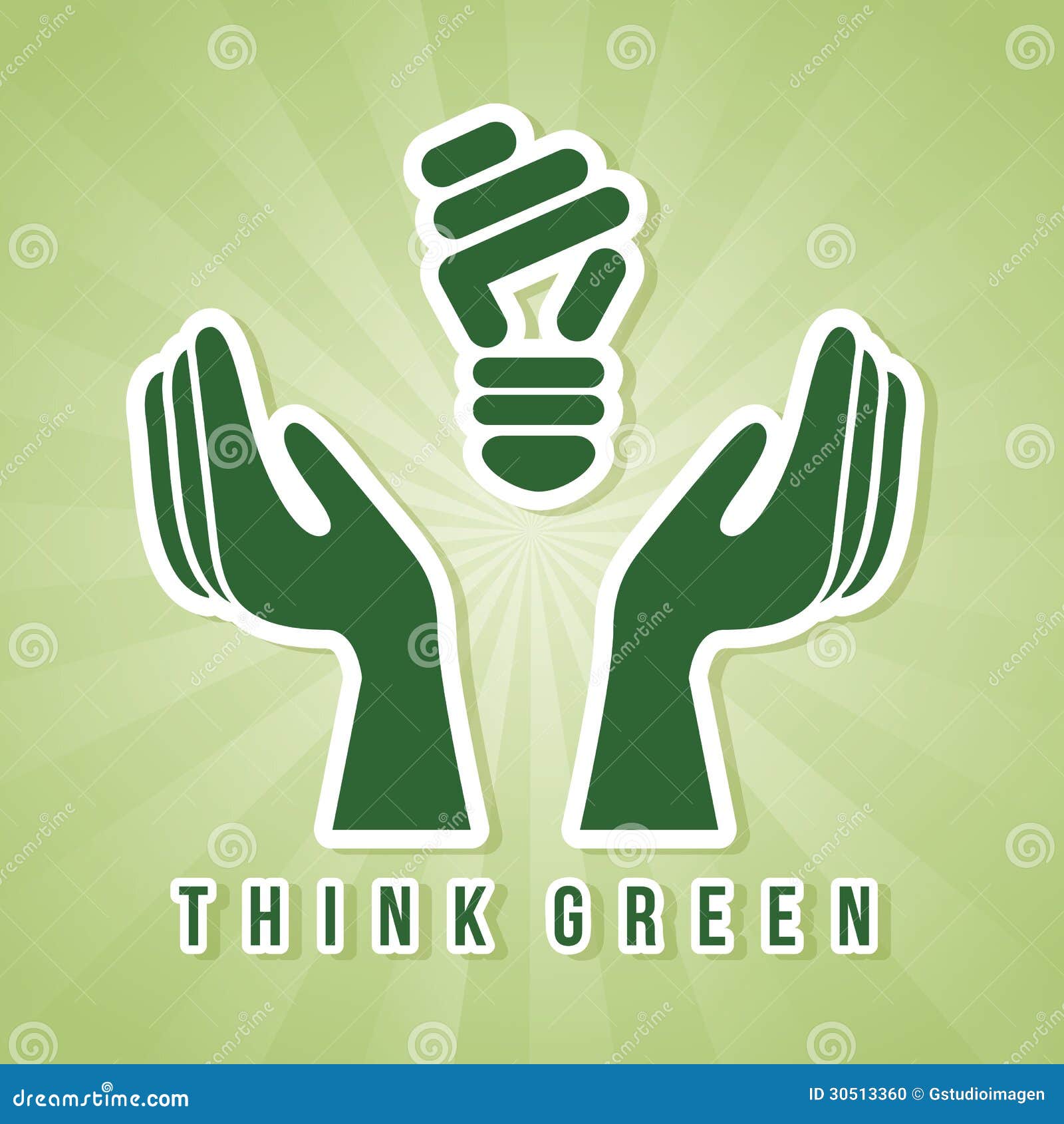 Think green stock vector. Illustration of leaf, collection - 30513360