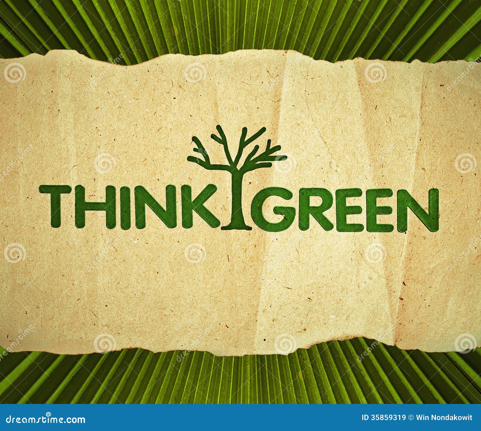 Think Green! Save The Earth, Recycle. Pollution Concept. Say NO To ...