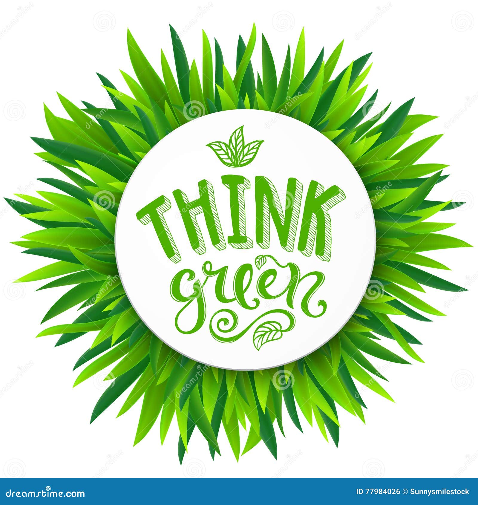 Think green poster stock vector. Illustration of graphic - 77984026