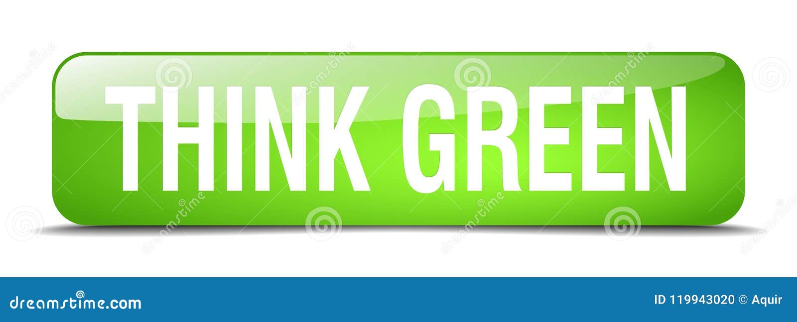Think green button stock vector. Illustration of ecological - 119943020