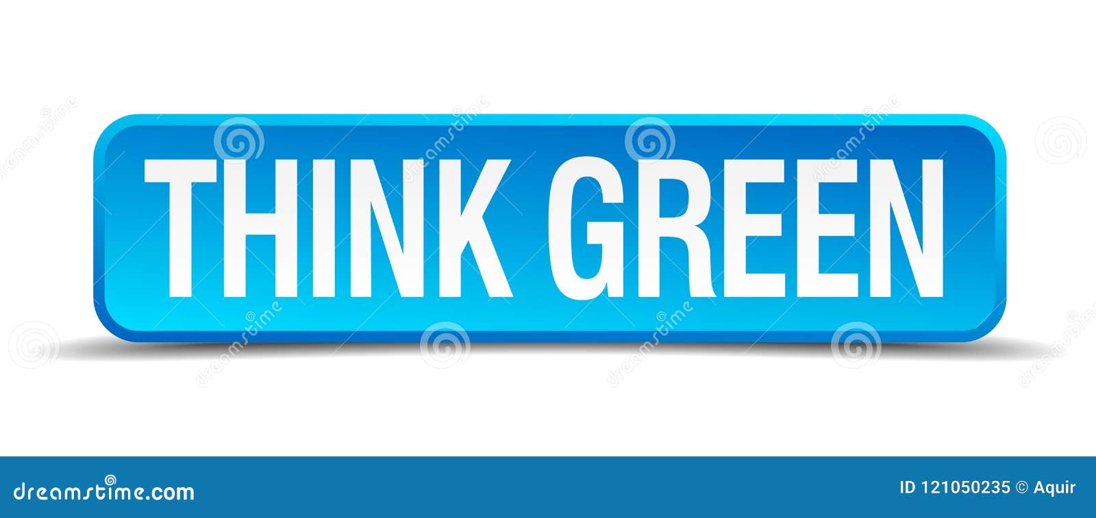 Think green button stock vector. Illustration of graphic - 121050235