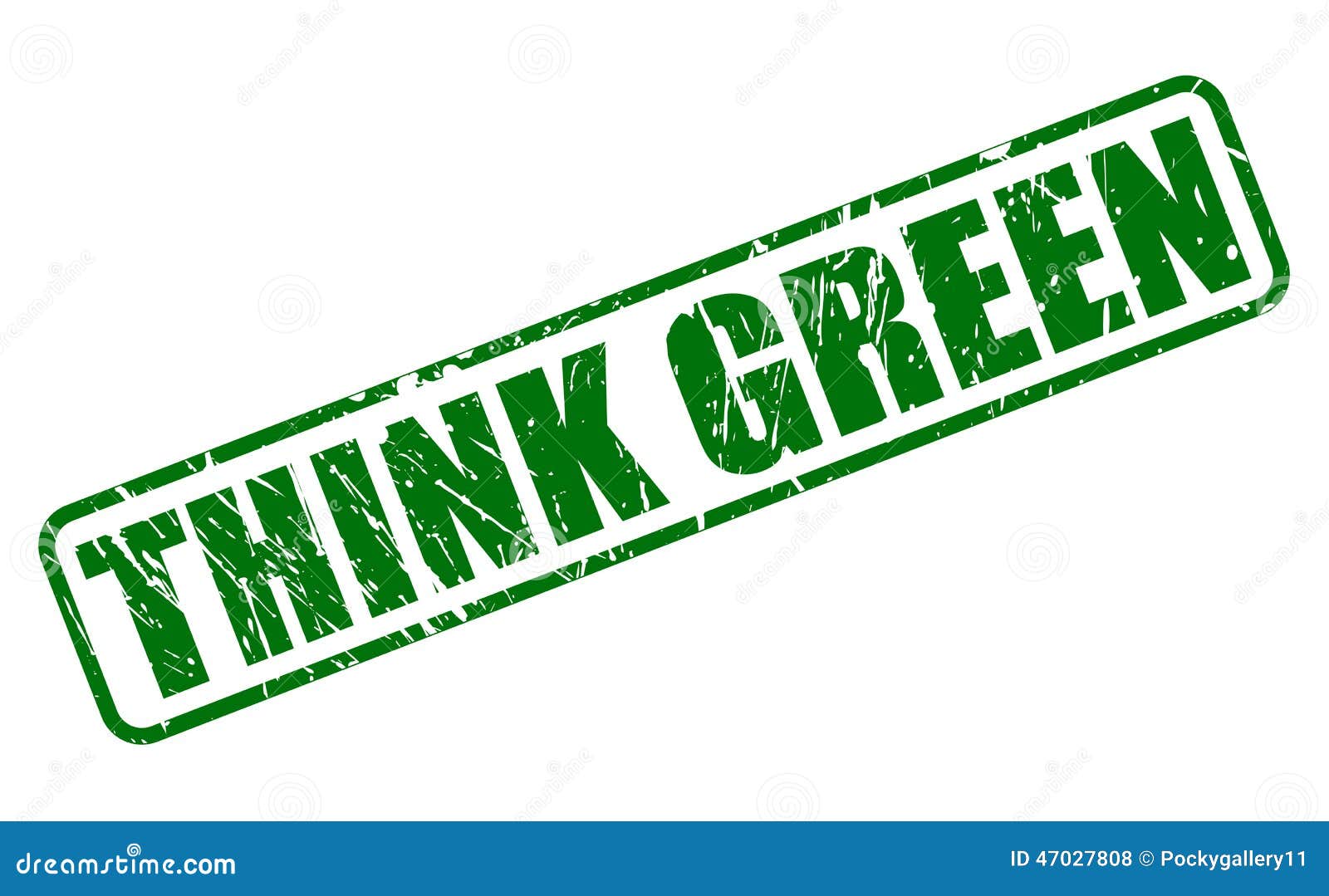 Think green stamp text stock vector. Illustration of label - 47027808