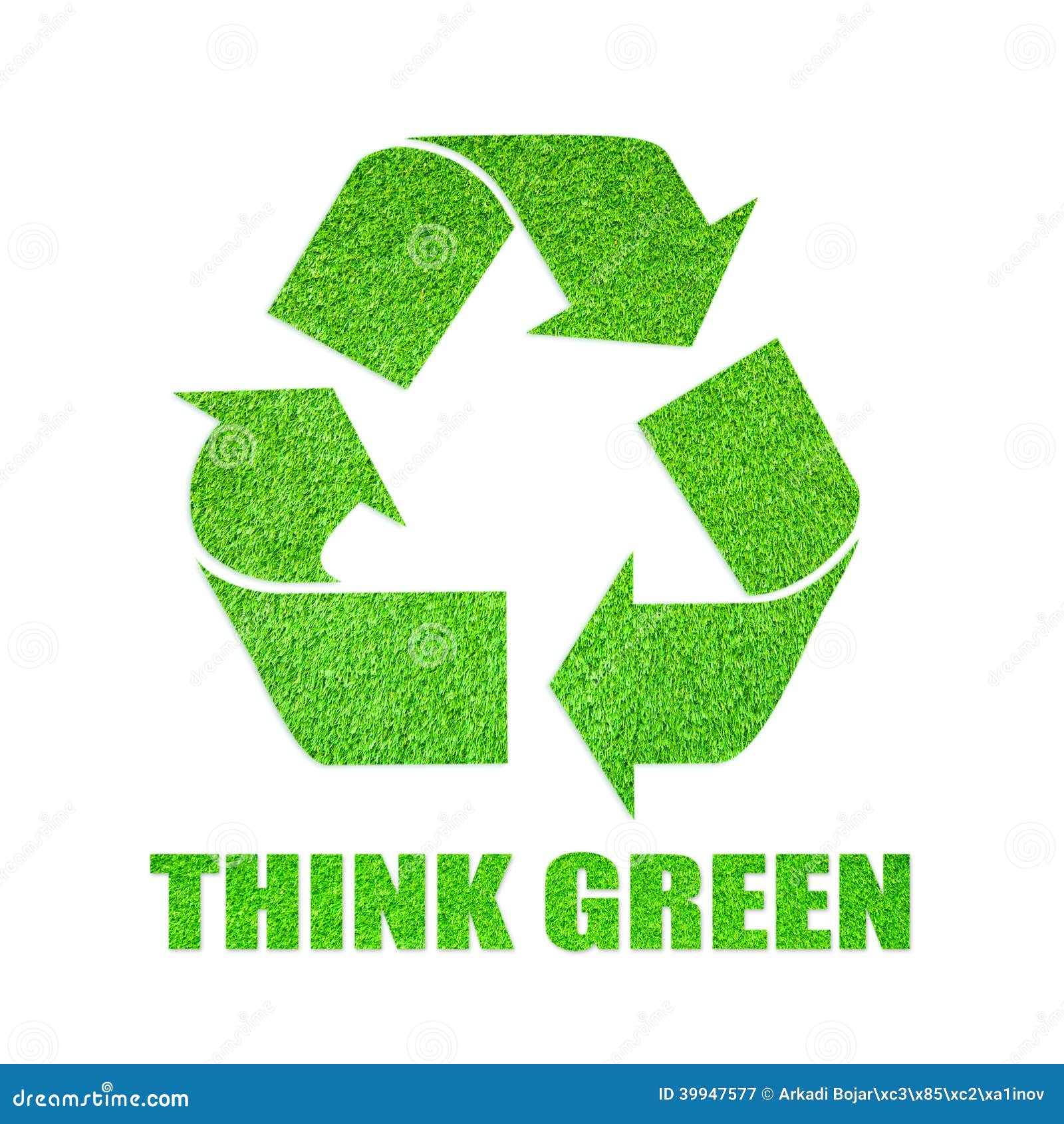 Think green stock image. Image of isolated, environment - 39947577