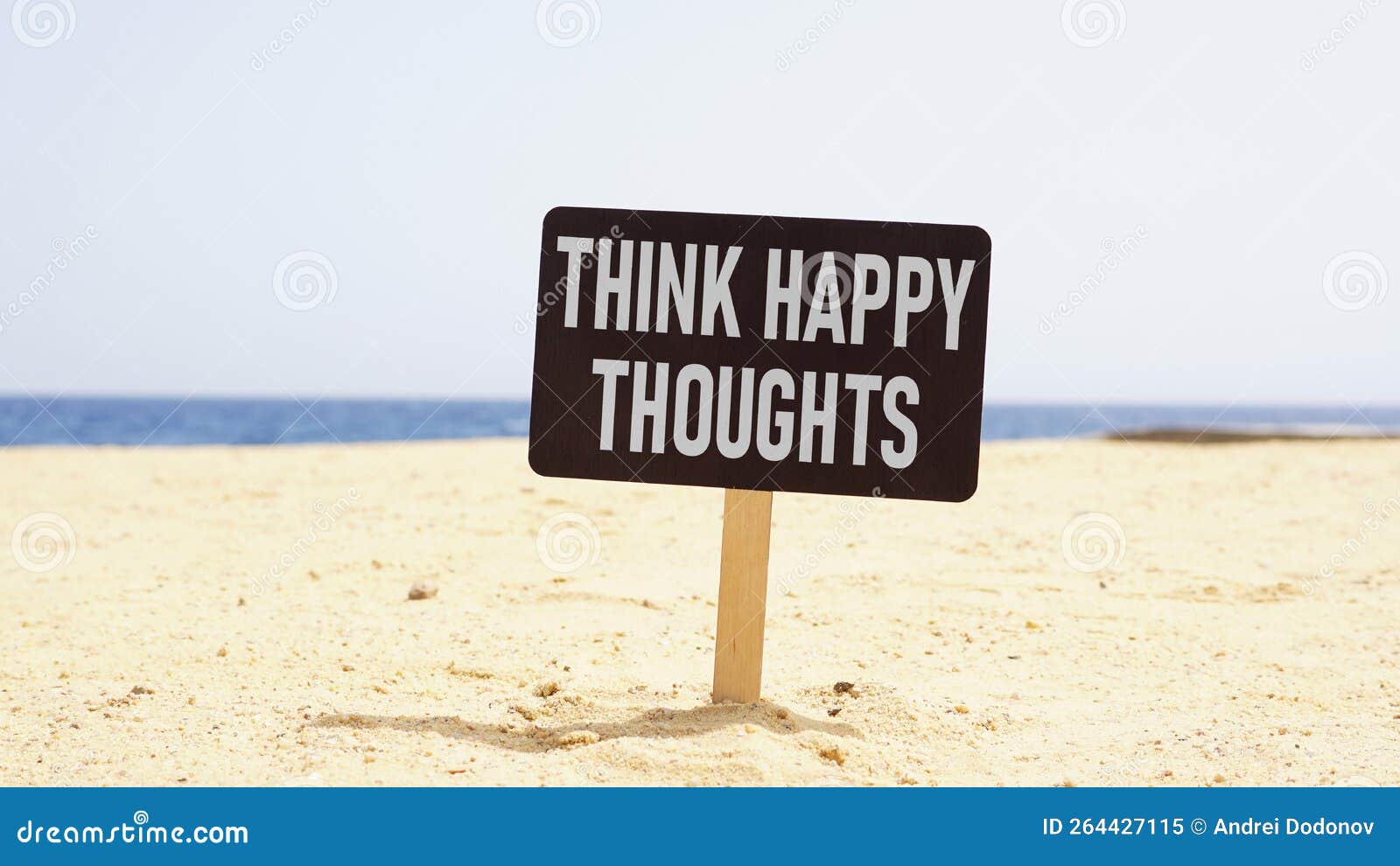 Think Happy Thoughts is Shown Using the Text Stock Image - Image of ...