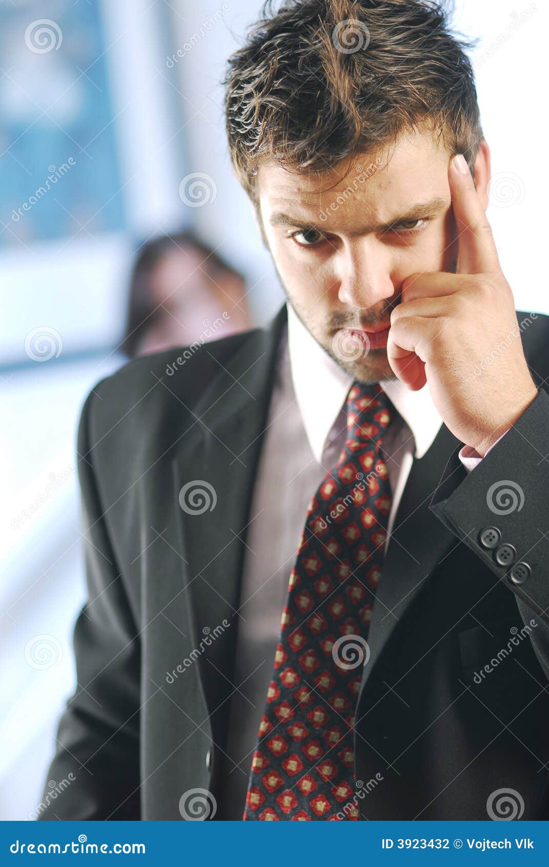 Think hard man stock photo. Image of portrait, contemplation - 3923432