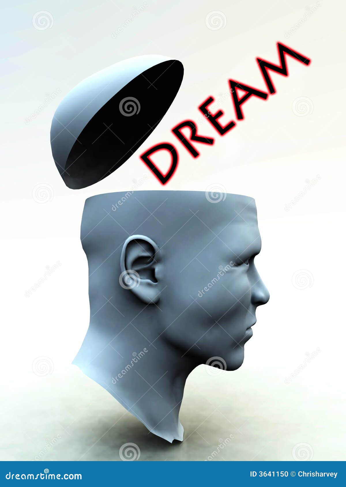 Think Head 7 stock illustration. Illustration of render - 3641150