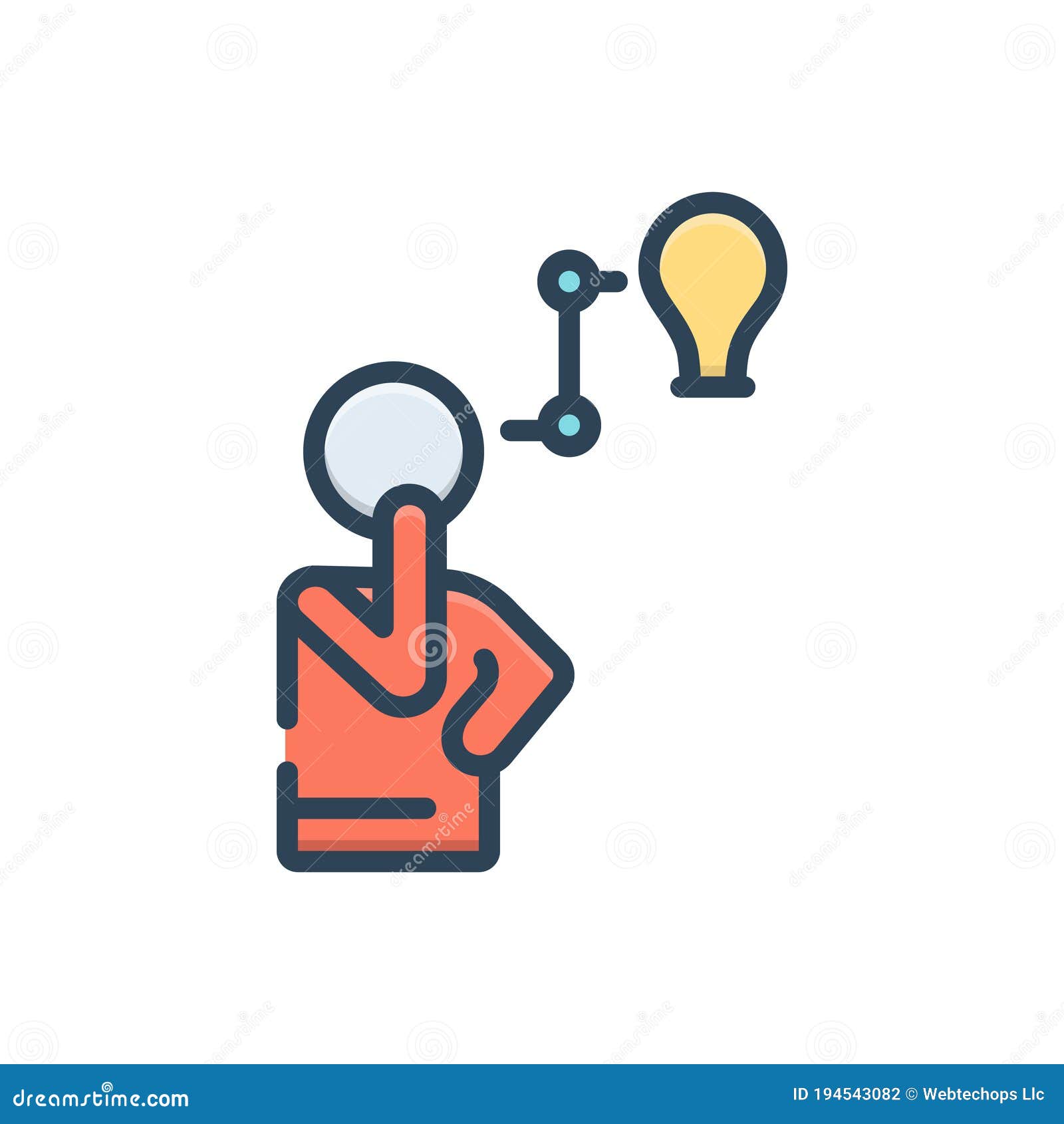 Color Illustration Icon for Think, Peruse and Consider Stock ...