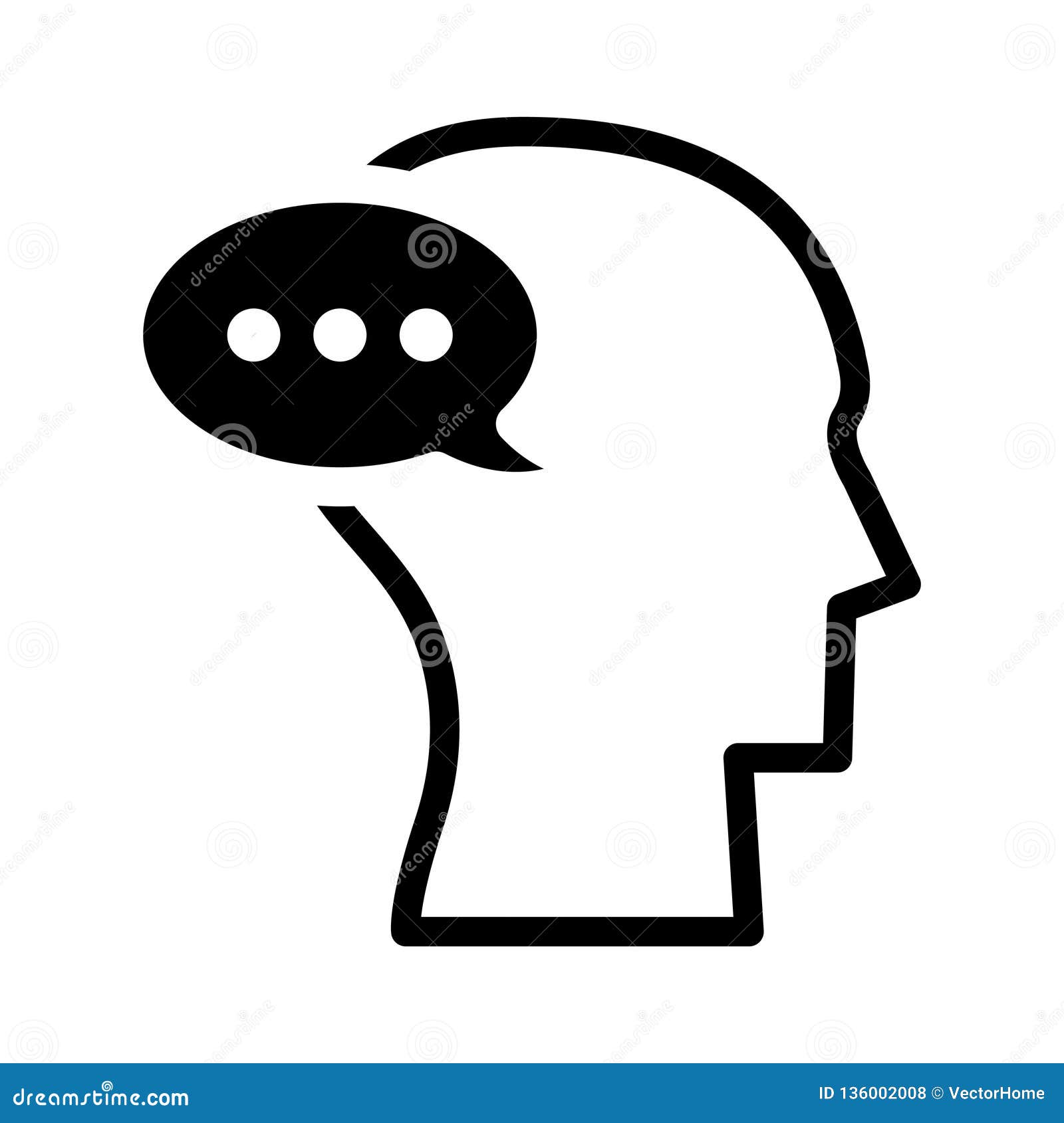 Think Icon , Vector Illustration Stock Vector - Illustration of element ...