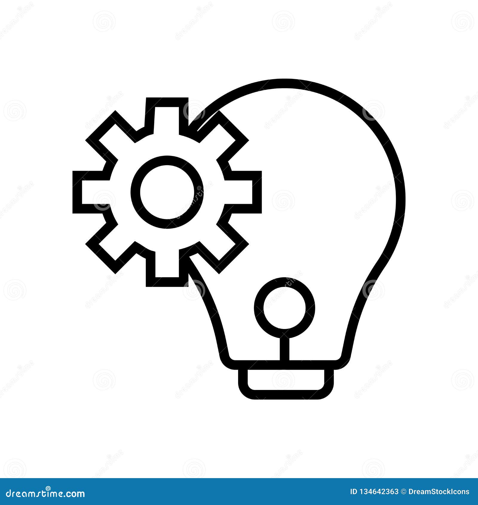 Think Icon Vector Isolated on White Background, Think Sign , Line or ...