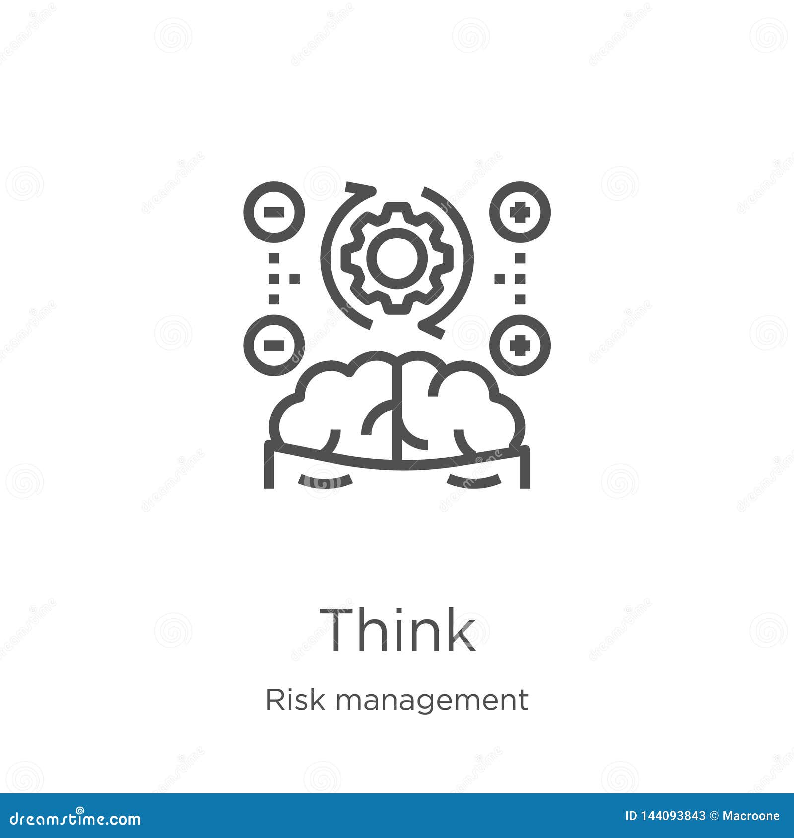 Think Icon Vector from Risk Management Collection. Thin Line Think ...