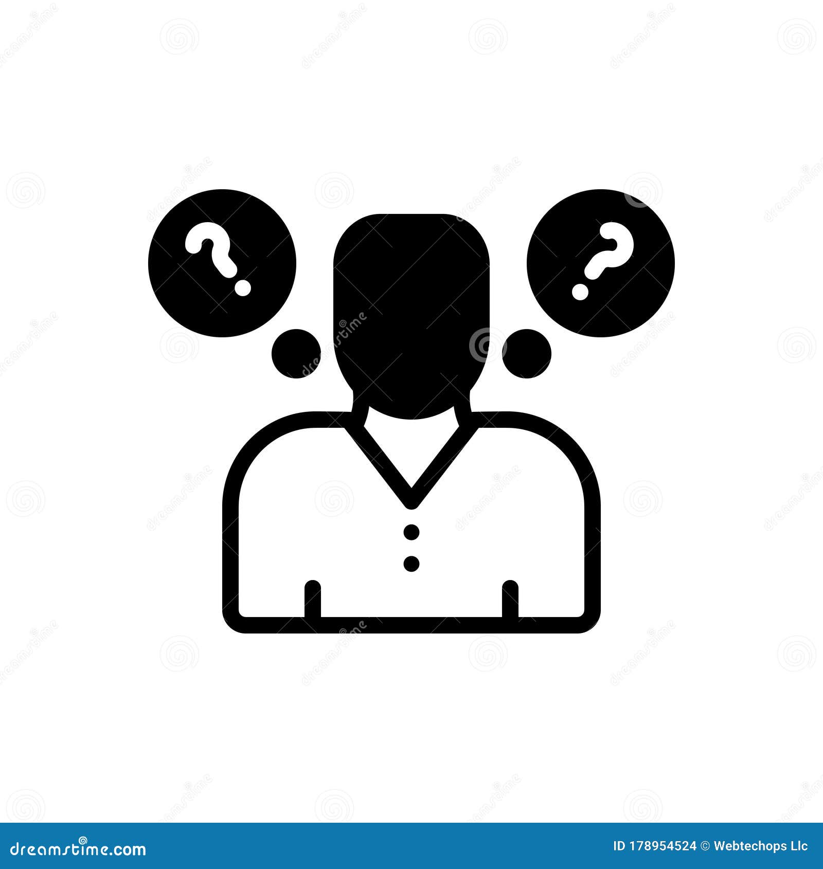 Black Solid Icon for Think, What and Why Stock Vector - Illustration of ...