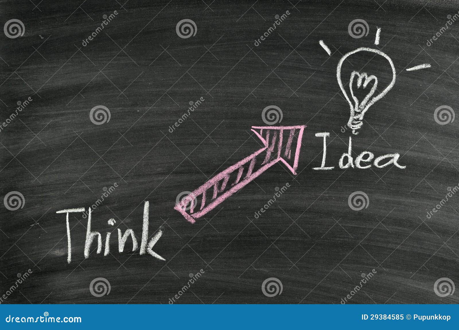 Think idea and light bulb stock image. Image of bulb - 29384585