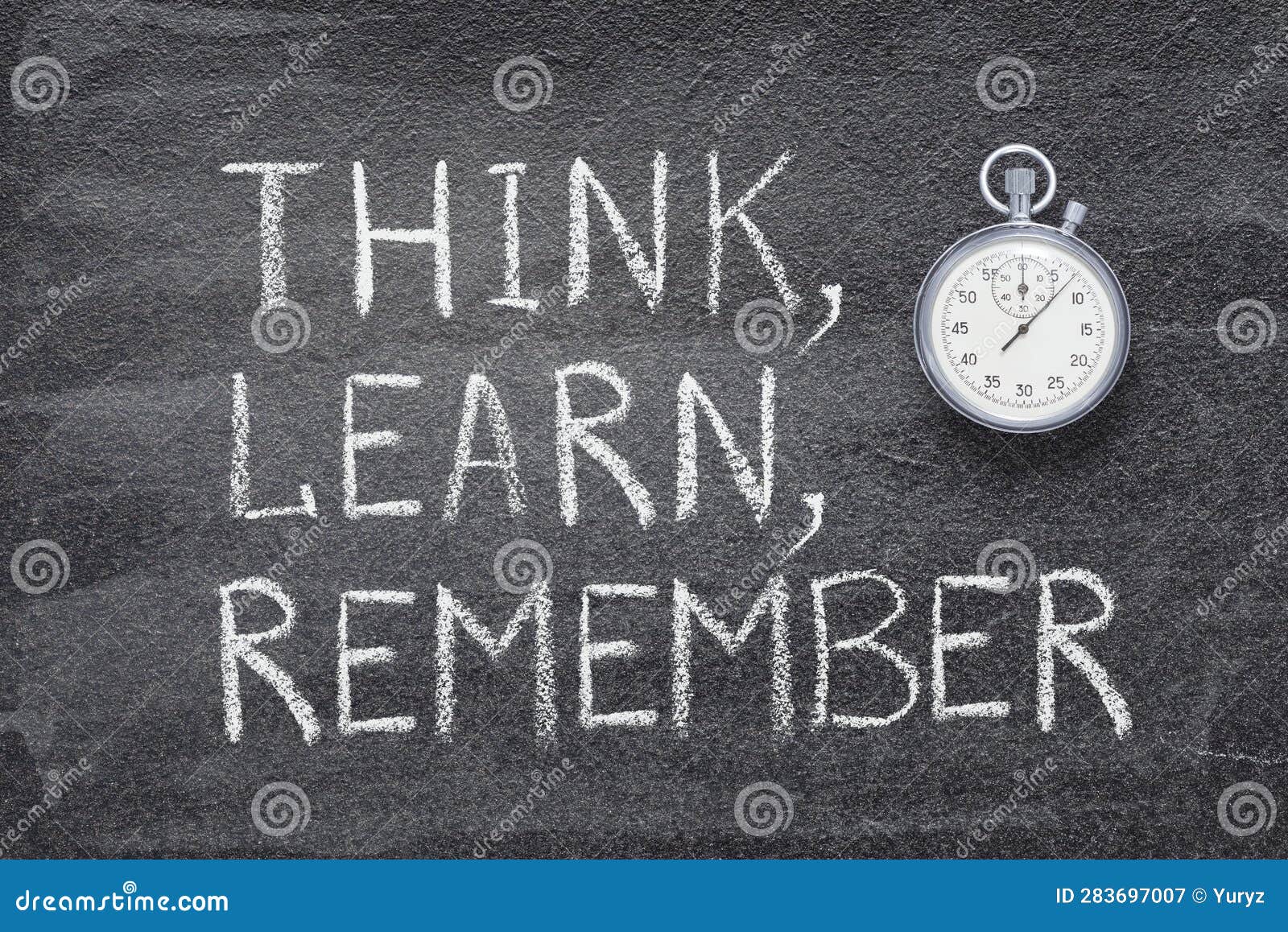 Think, Learn, Remember Watch Stock Image - Image of phrase, second ...