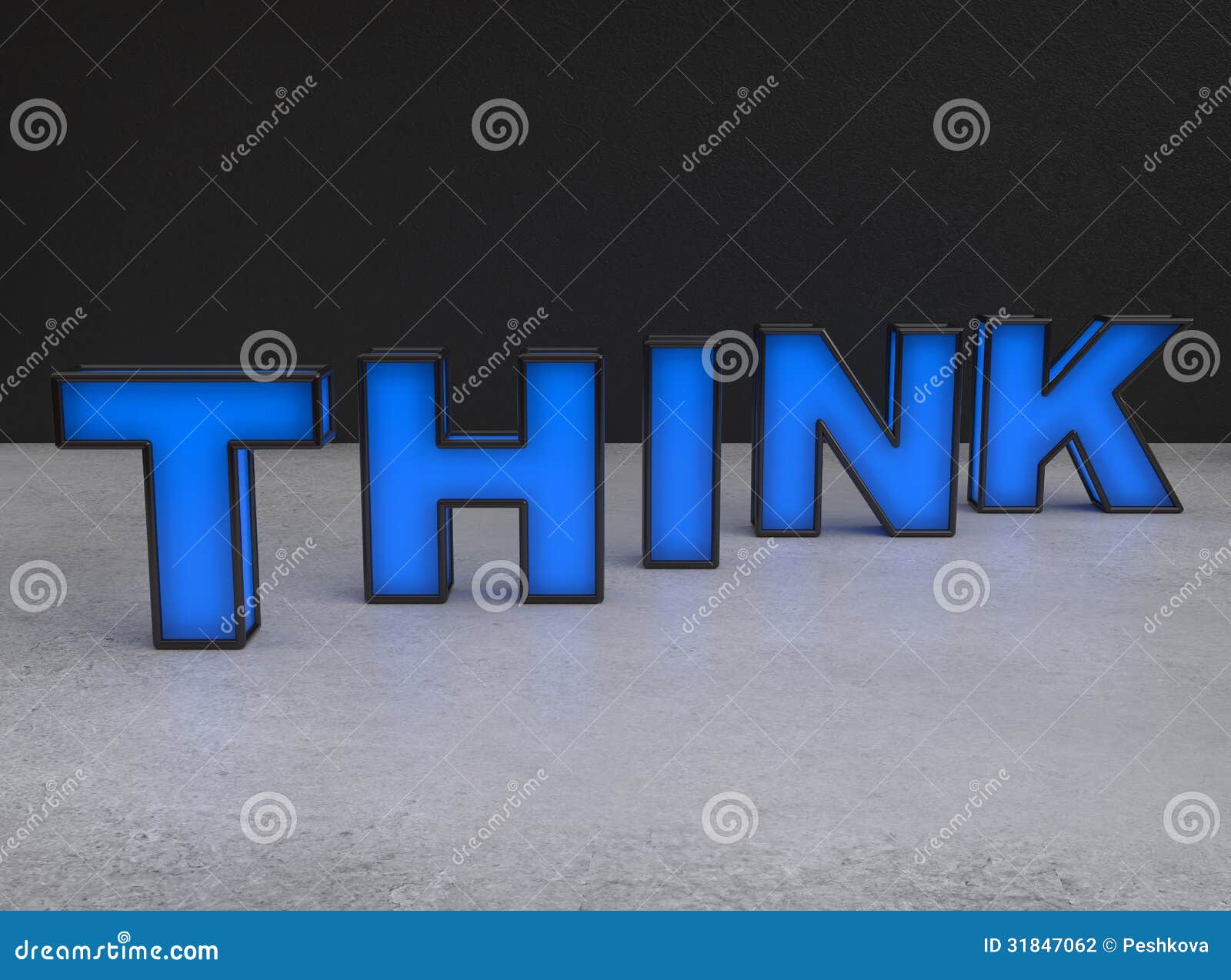 Think letters stock illustration. Illustration of concept - 31847062
