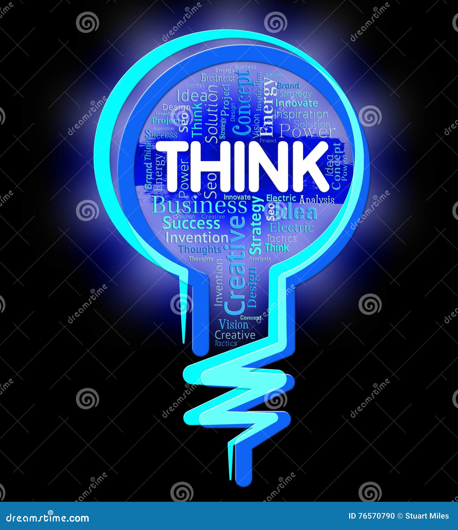 Think Big Indicates Contemplate Reflect And Reflecting Royalty-Free ...