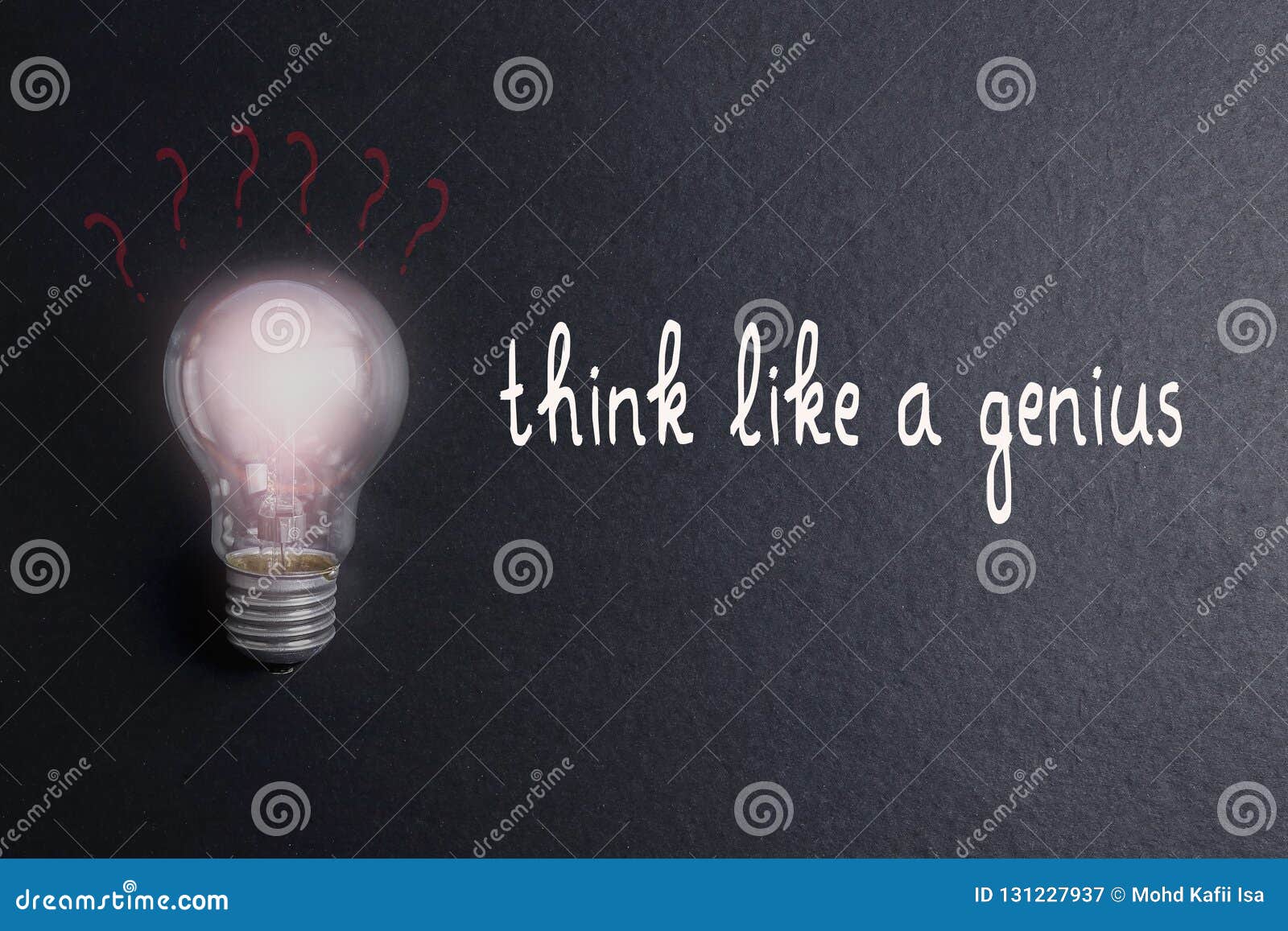 THINK LIKE a GENIUS CONCEPTUAL Stock Image - Image of glowing, light ...