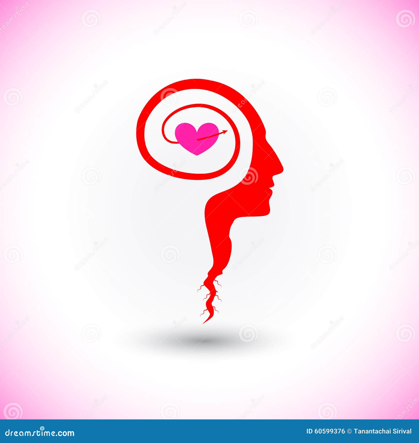 Think love concept stock vector. Illustration of resource - 60599376