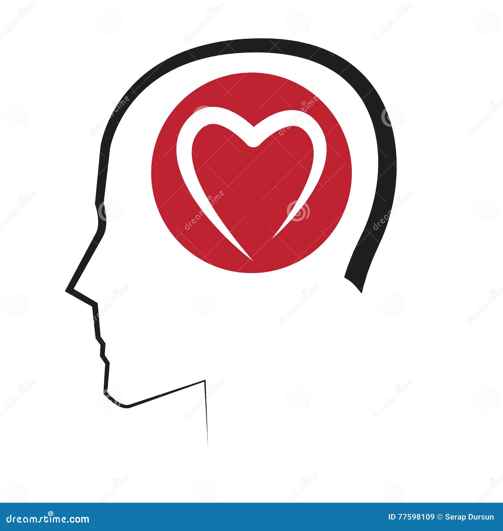 Think of Love stock vector. Illustration of isolated - 77598109