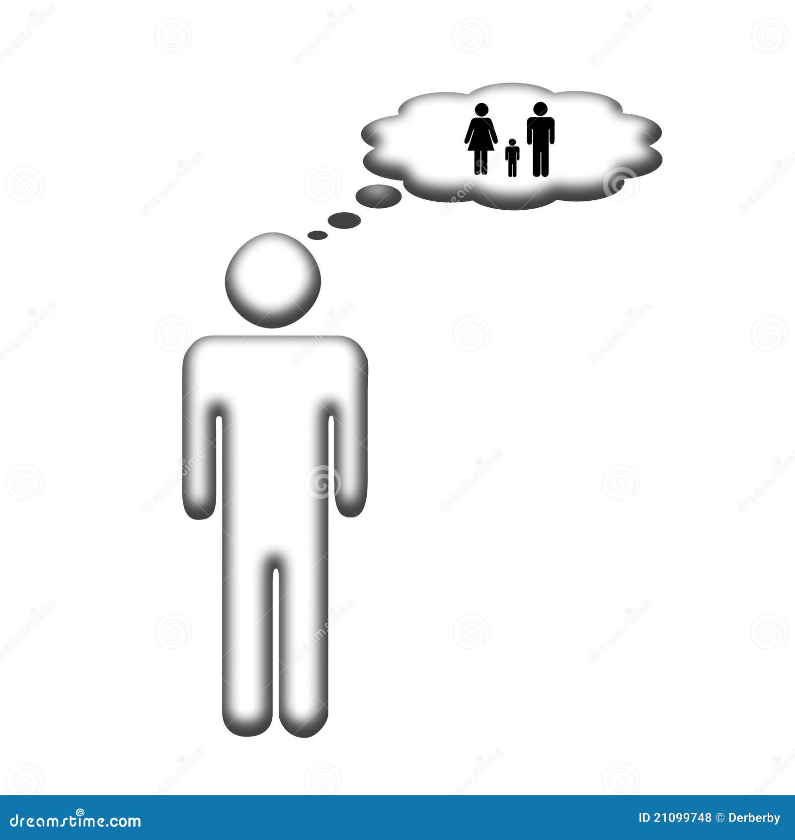 Think man stock illustration. Illustration of building - 21099748