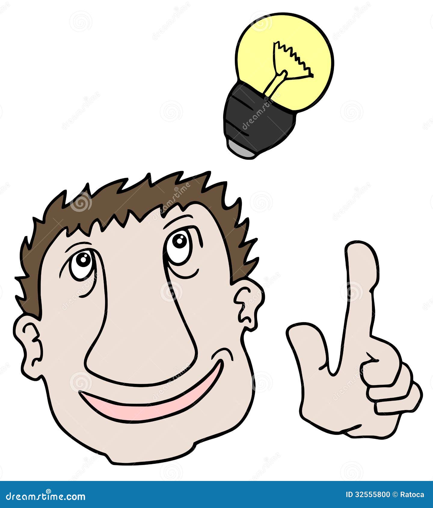 Think man stock vector. Illustration of perception, label - 32555800