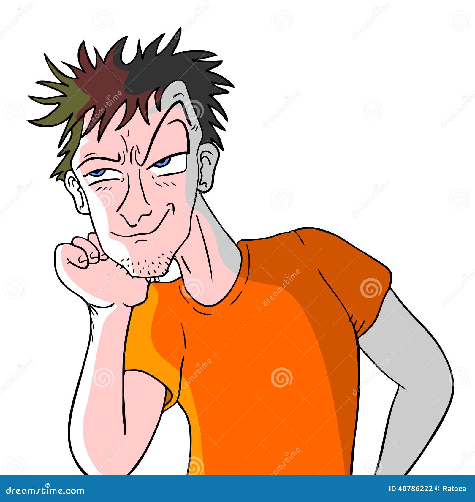 Think man stock vector. Illustration of snowman, collect - 40786222