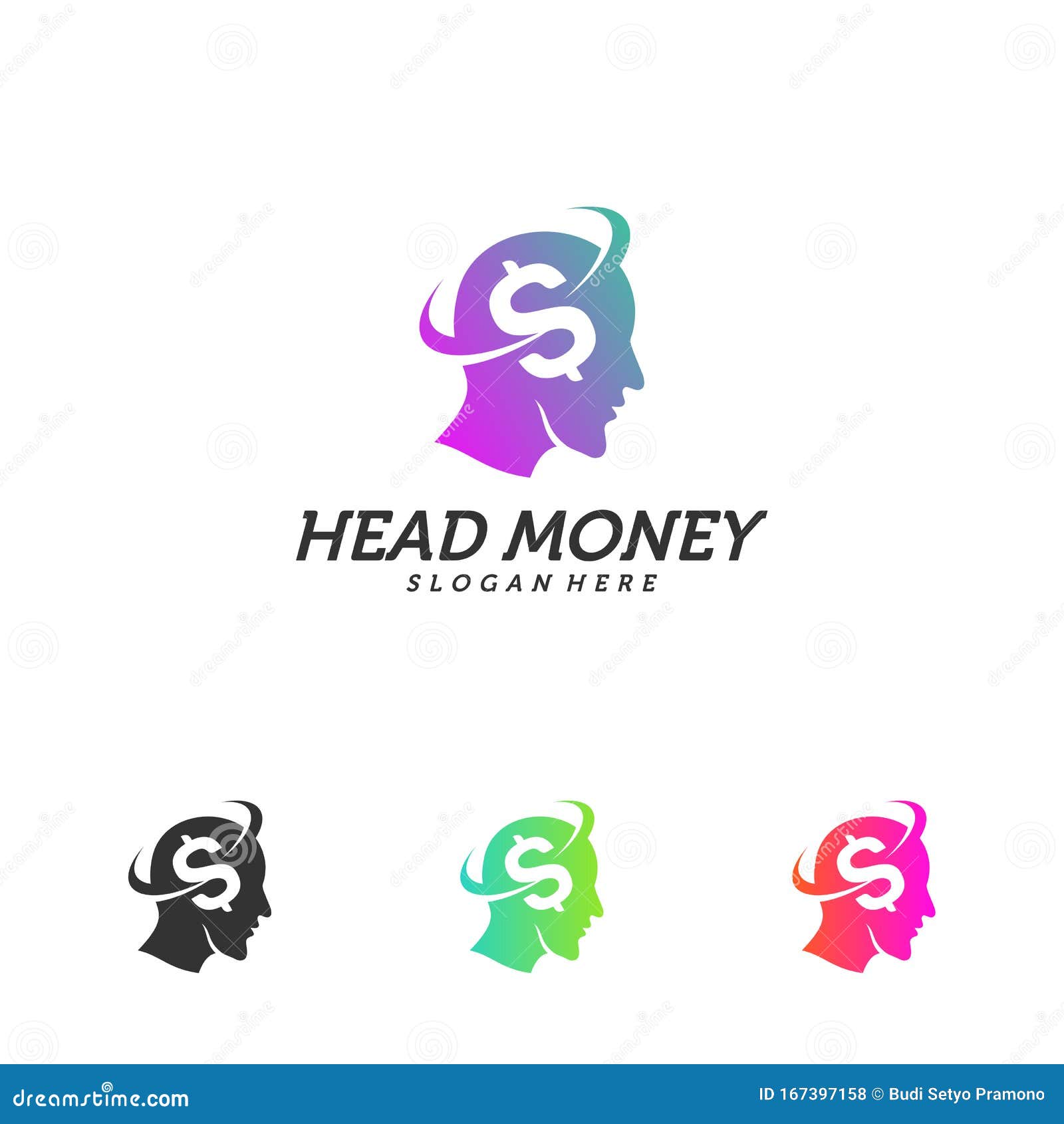 Think Money Logo Design Template Vector. Emblem Symbol Icon Stock ...