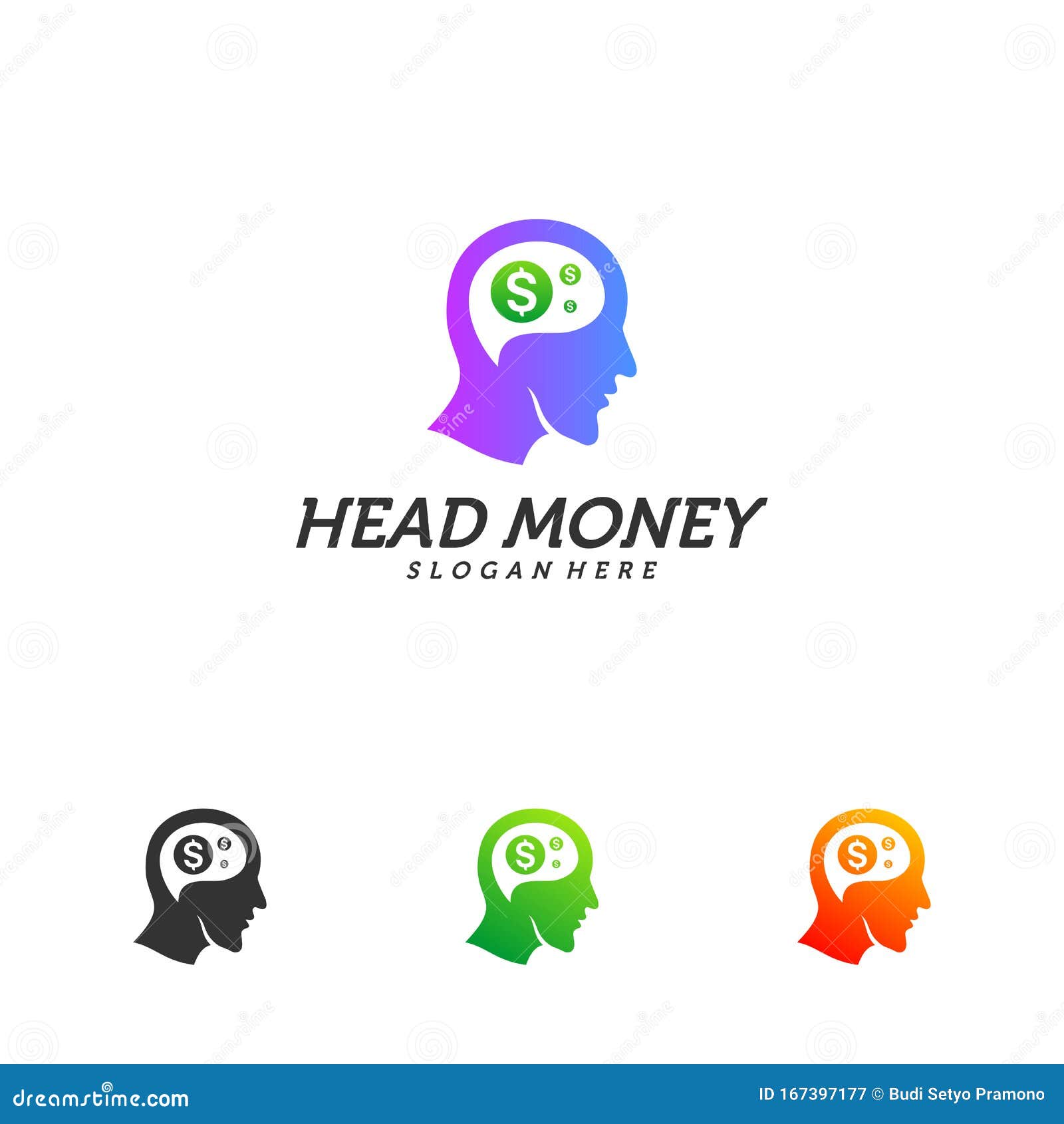 Think Money Logo Design Template Vector. Emblem Symbol Icon Stock ...