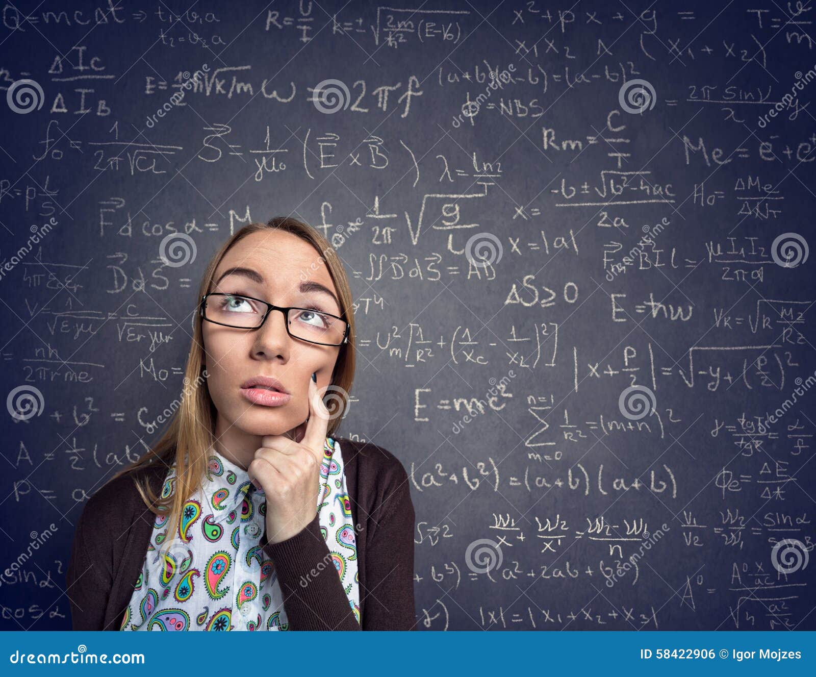 Think nerd stock photo. Image of expression, girl, design - 58422906