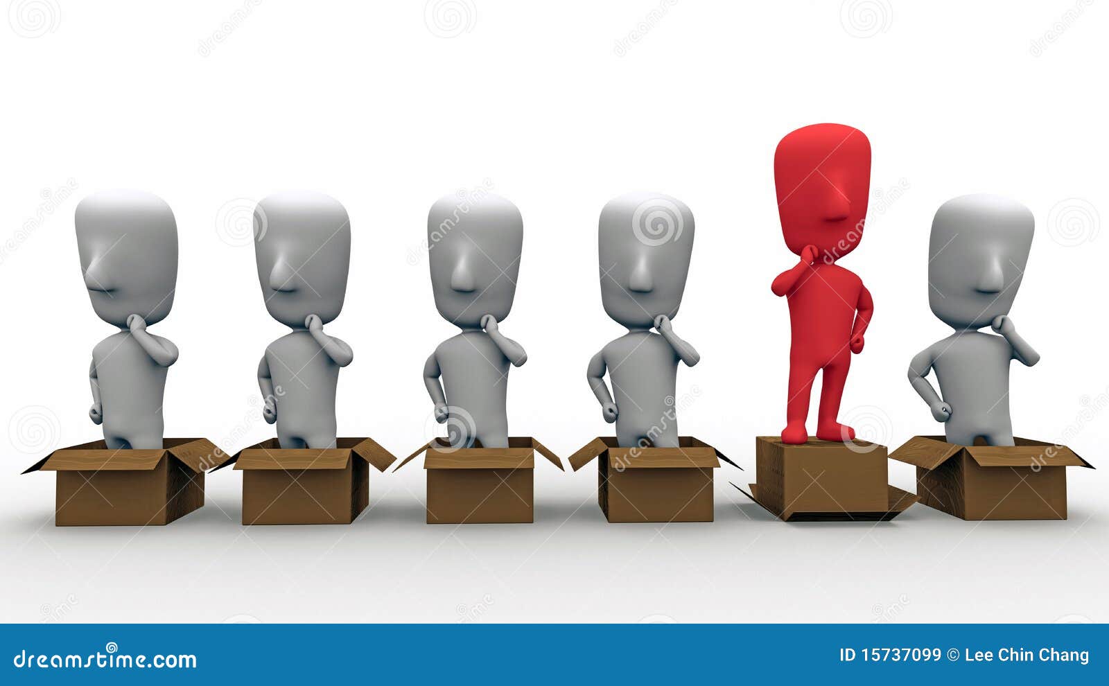 Think out of the box stock illustration. Illustration of achievement ...