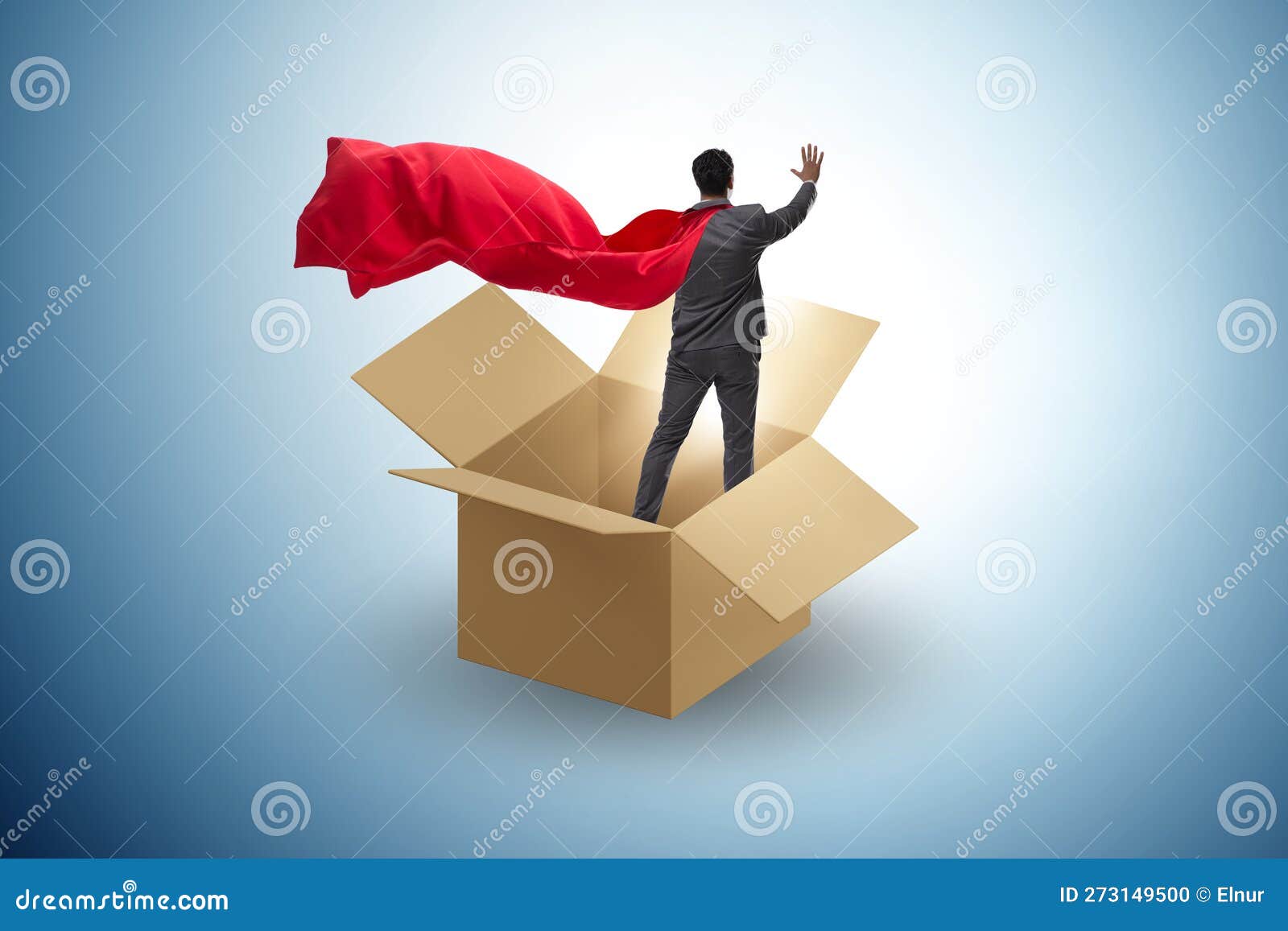 Think Out of Box Concept with Businessman Stock Photo - Image of ...