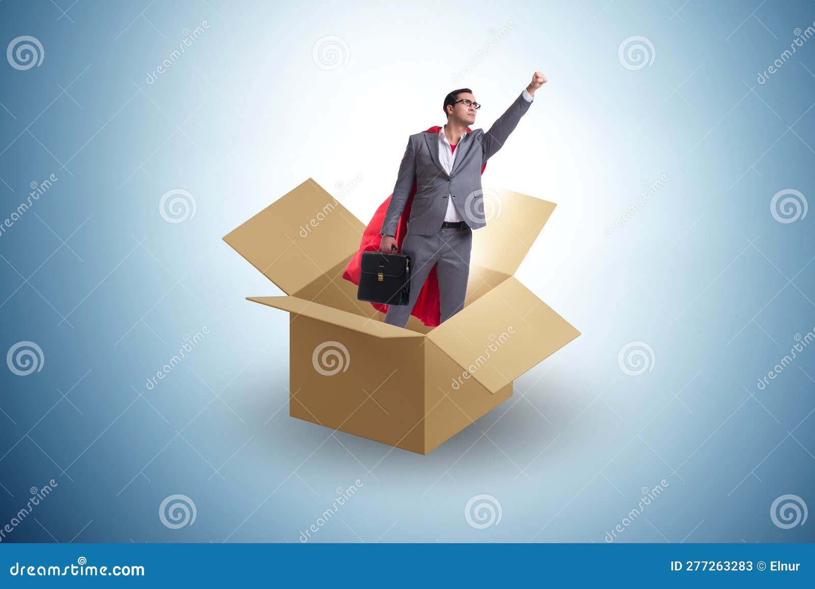 Think Out of Box Concept with Businessman Stock Image - Image of brain ...