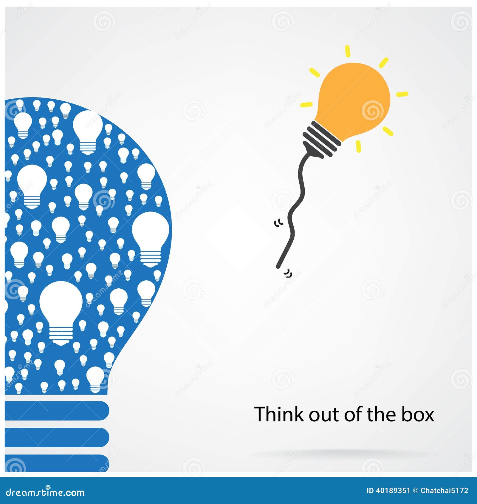 Think Out of the Box Concept Stock Vector - Illustration of learn, lead ...