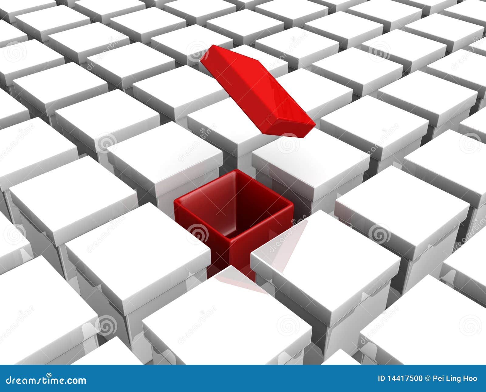 Think Out of a Box Creative or Outstanding Concept Stock Illustration ...