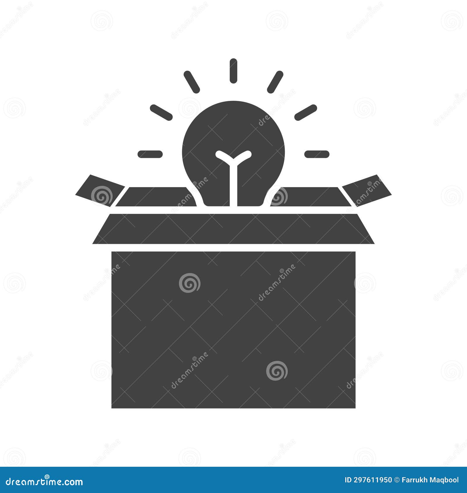 Think Out of the Box Icon Vector Image. Stock Illustration ...