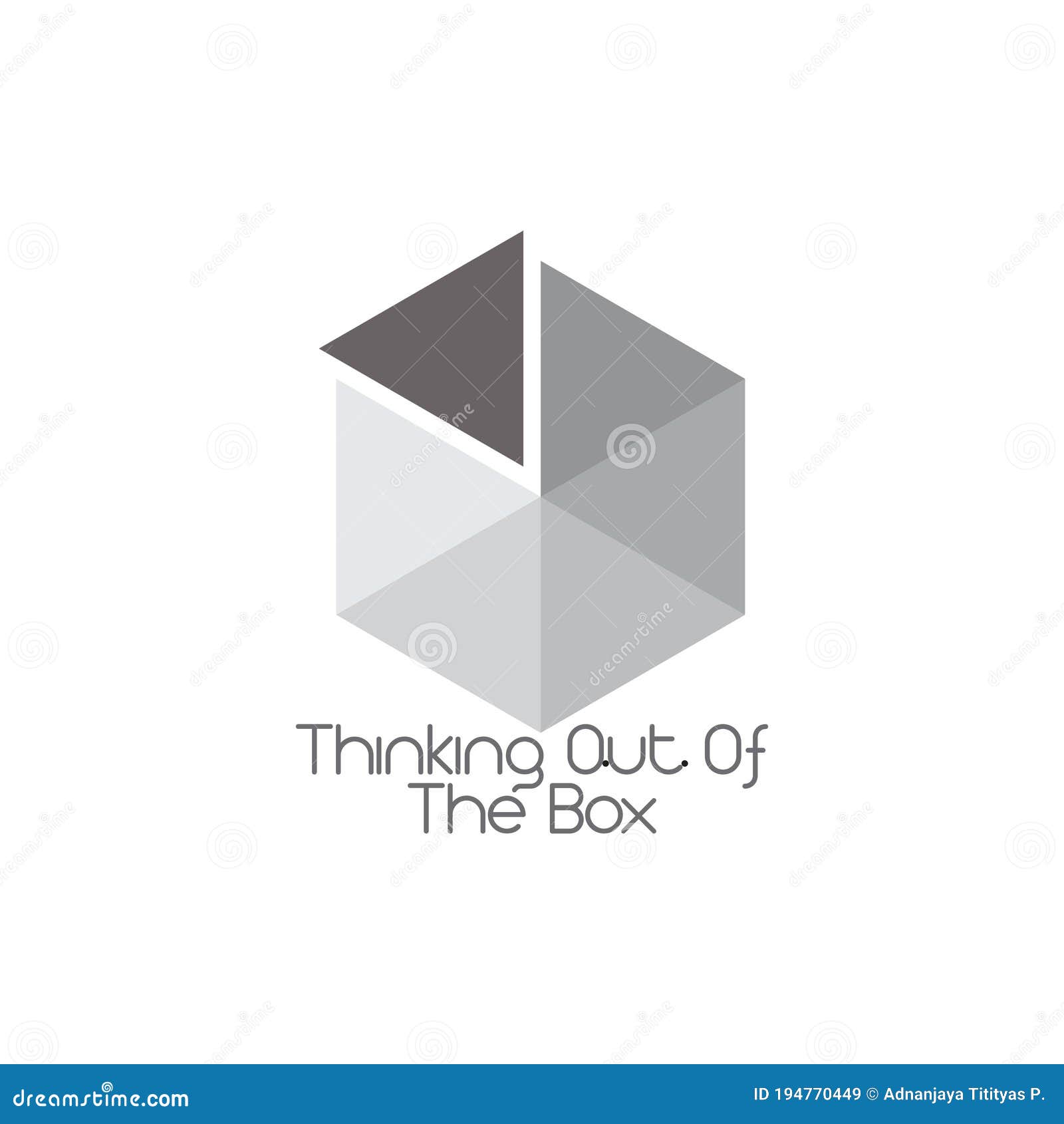 Think Out of the Box Symbol Vector Stock Vector - Illustration of blank ...