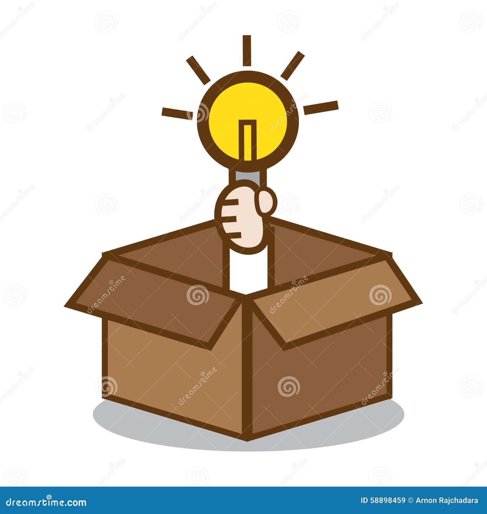 Think Outside the Box stock vector. Illustration of design - 58898459