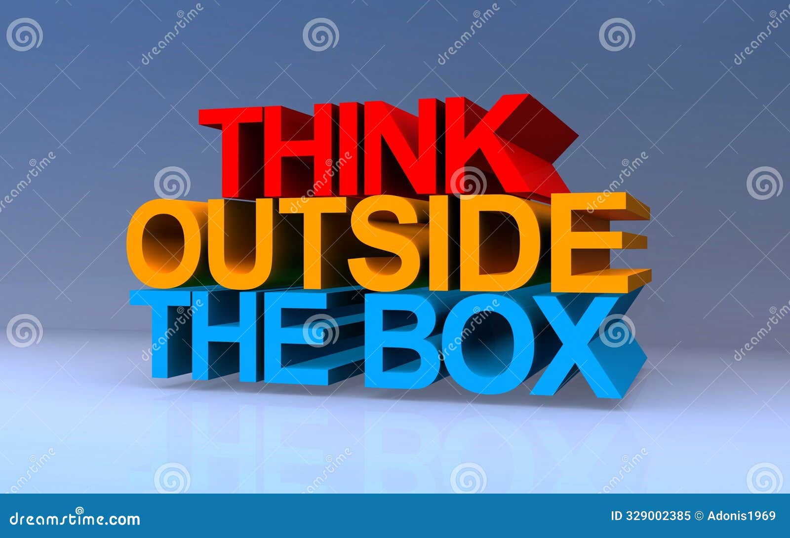 Think Outside the Box on Blue Stock Image - Image of opportunity ...