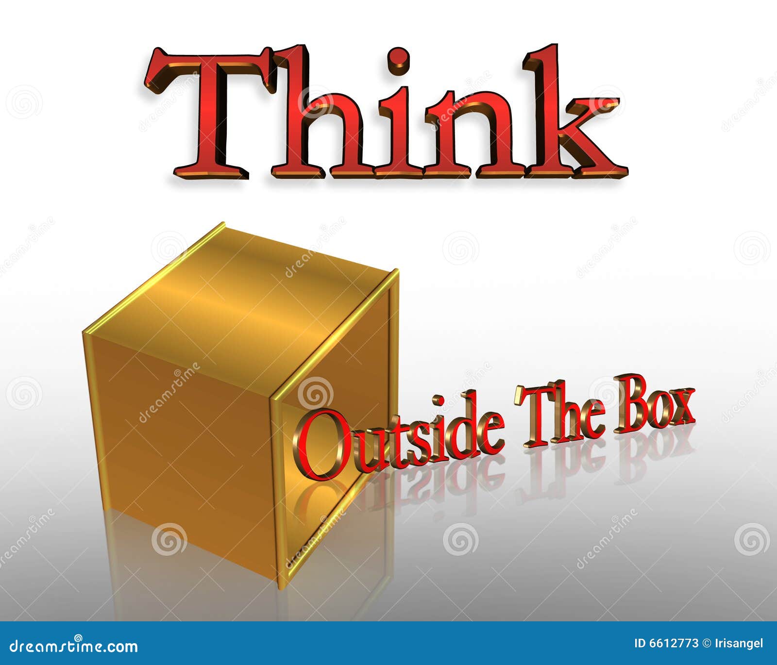 Think Outside the Box Business Slogan Stock Illustration - Illustration ...