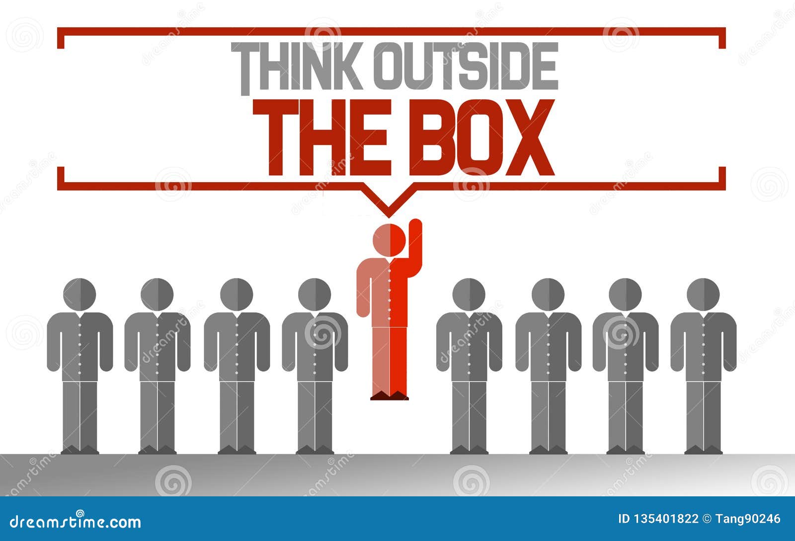 Think Outside the Box Business Unique Concept Stock Illustration ...